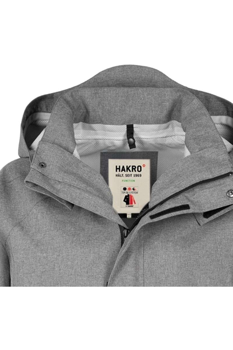 HAKRO outdoor jacket hood stone | Businesshemden.com