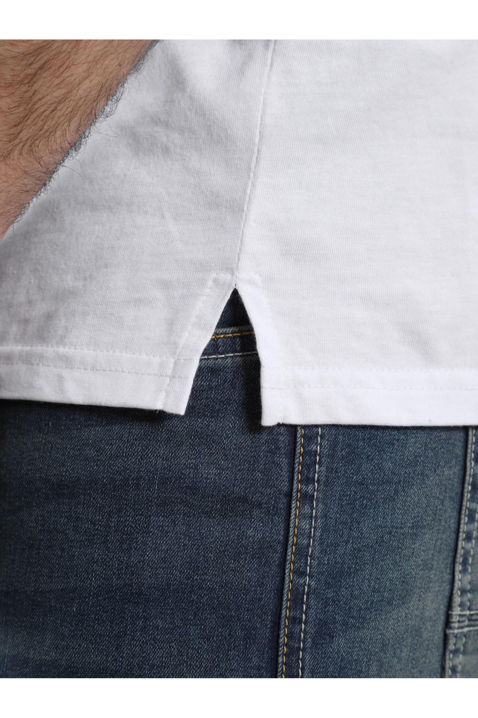 Charles Colby Comfort Fit t-shirt round neck double pack white, One ...