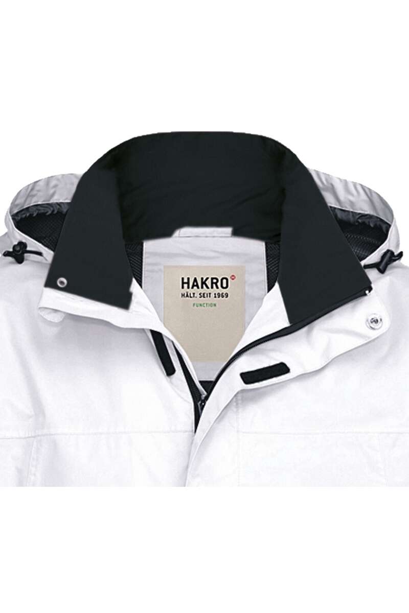 HAKRO 862 Regular Fit rain jacket hood white | Hemden.de