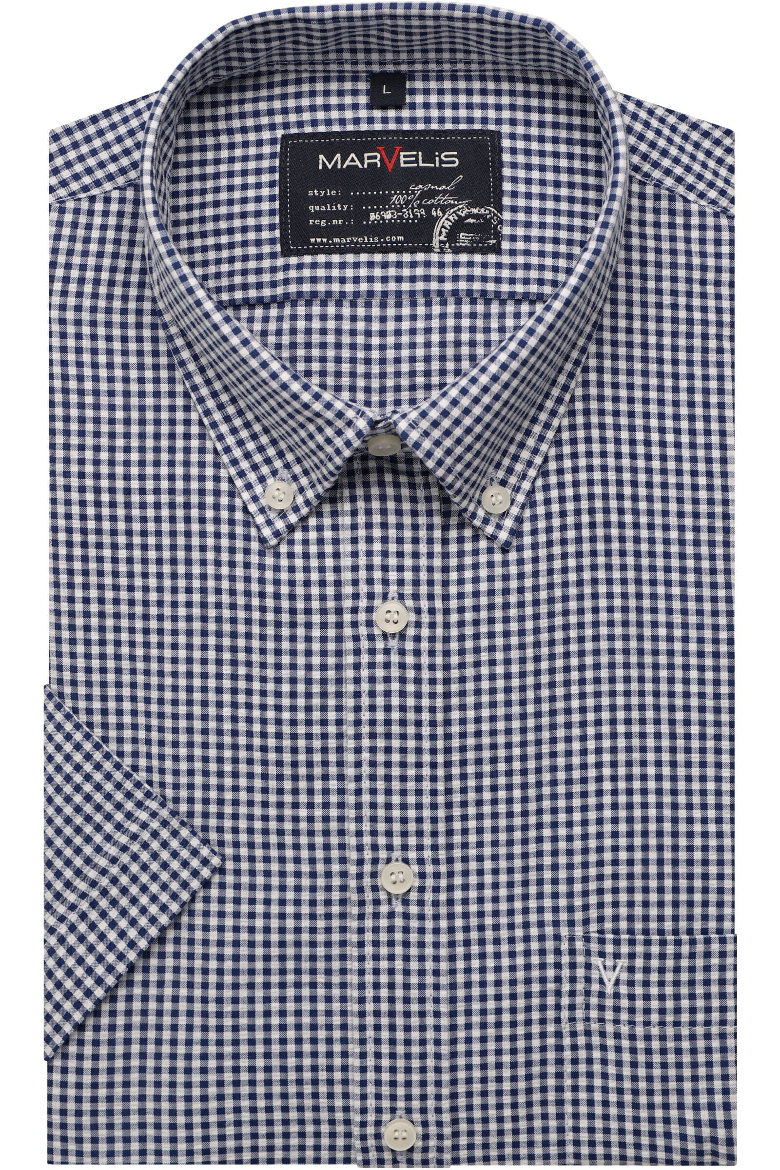 Marvelis Casual Regular Fit shirt marine, Chequered | Businesshemden.com