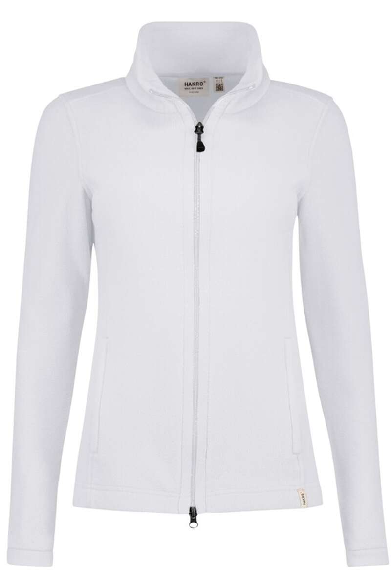 HAKRO women fleece jacket zip white | Hemden.de