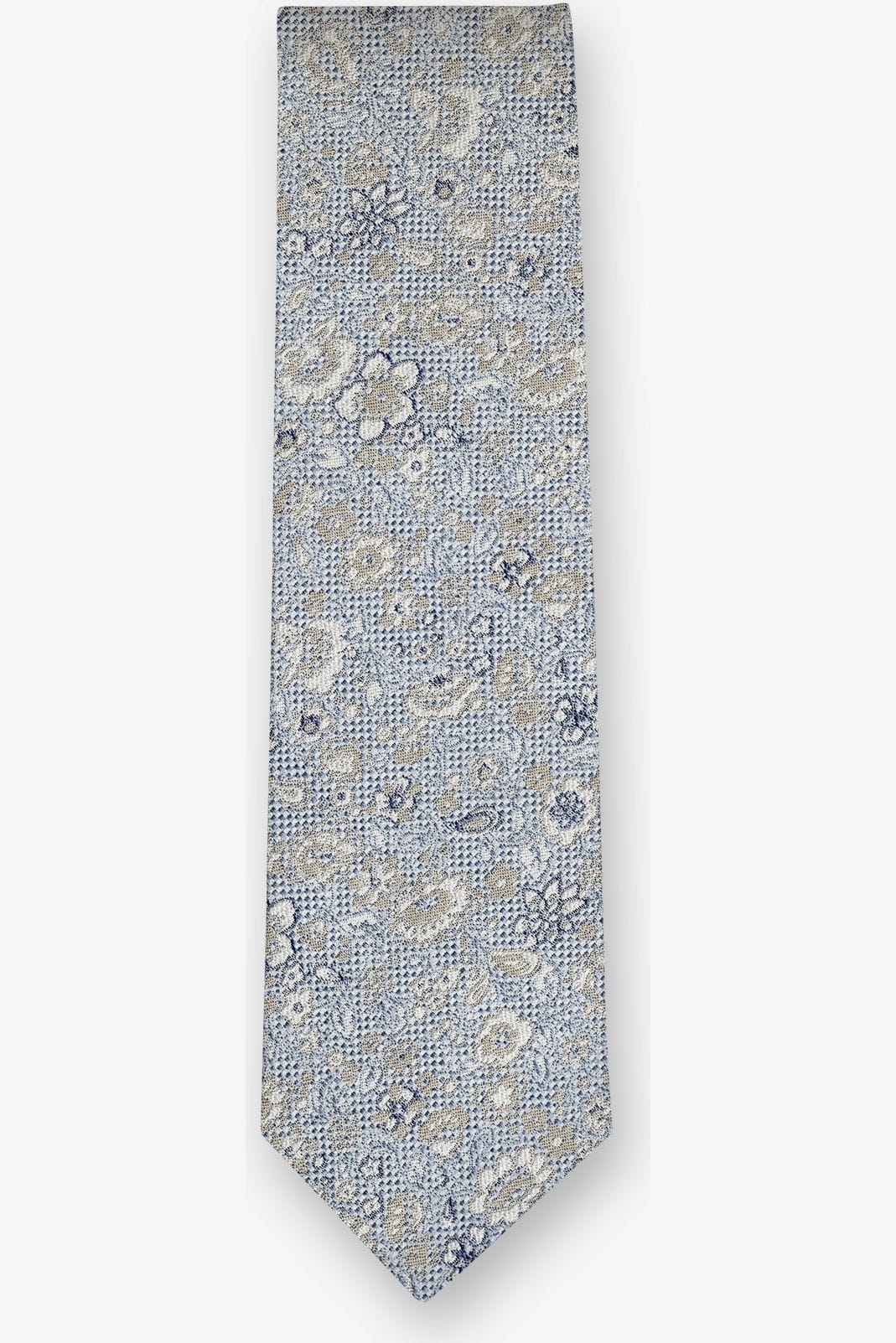 Real Guys tie 100% silk blue, Flowers | Hemden.de