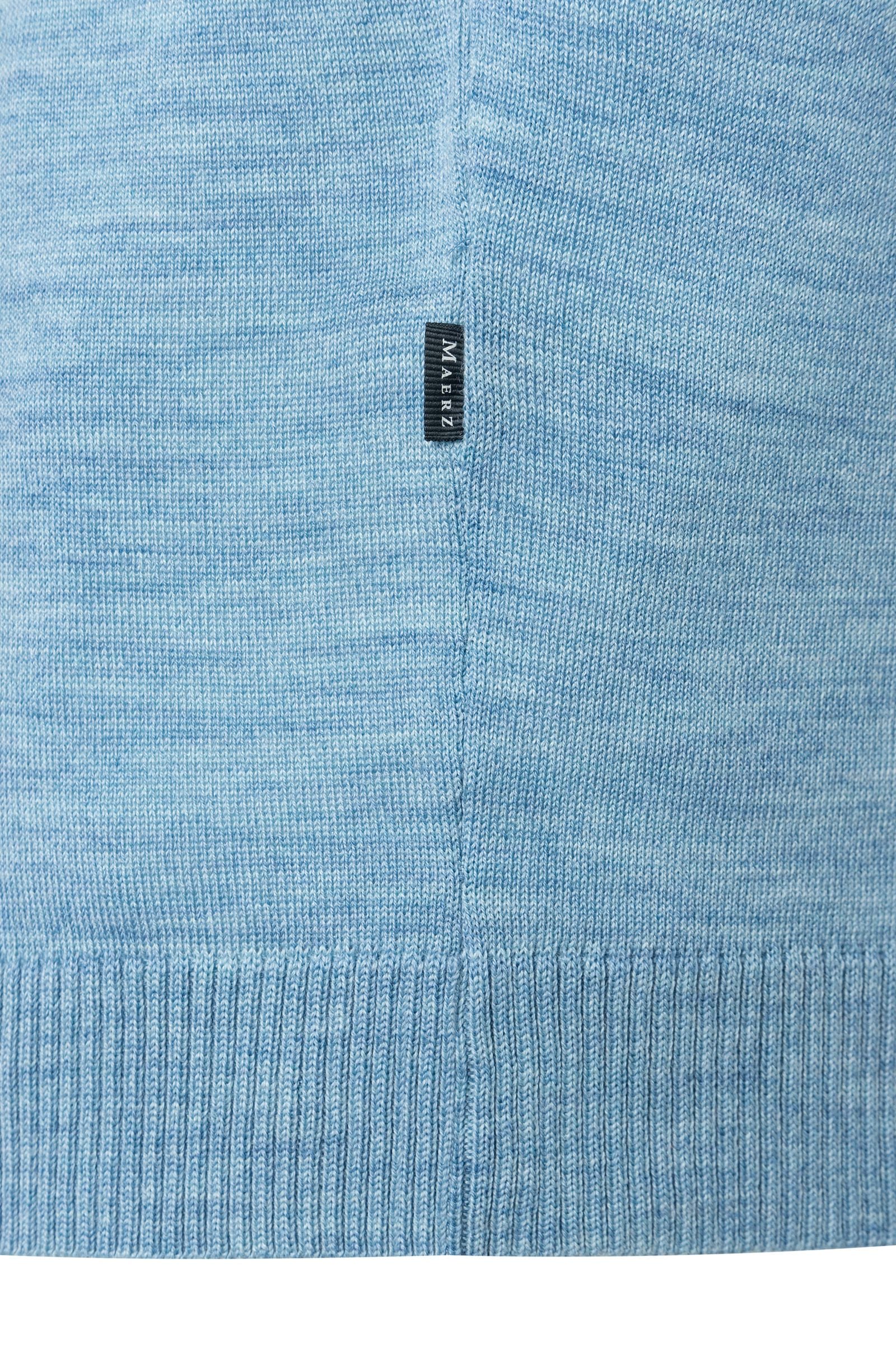 März Modern Fit pullover round neck Ocean Aqua, One Colour | Hemden.de