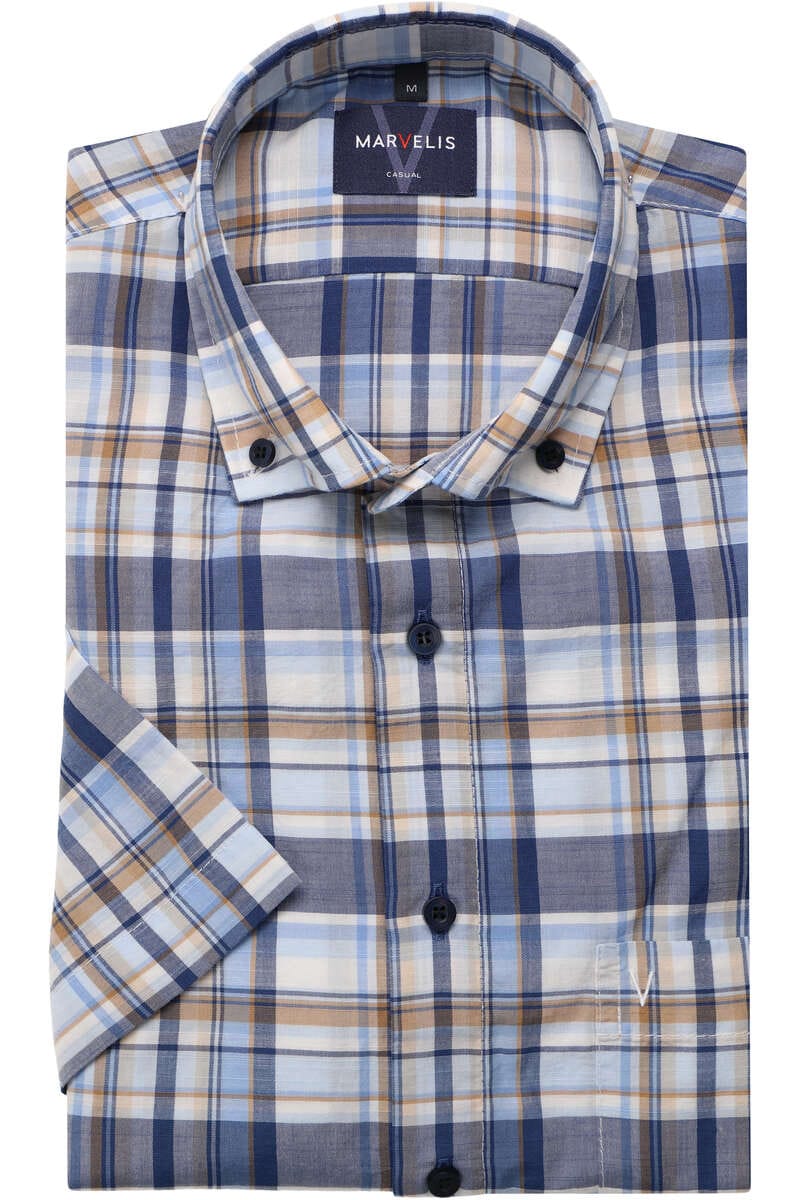 Marvelis Casual Regular Fit Tencel Overhemd natuurlijk, Ruit ...