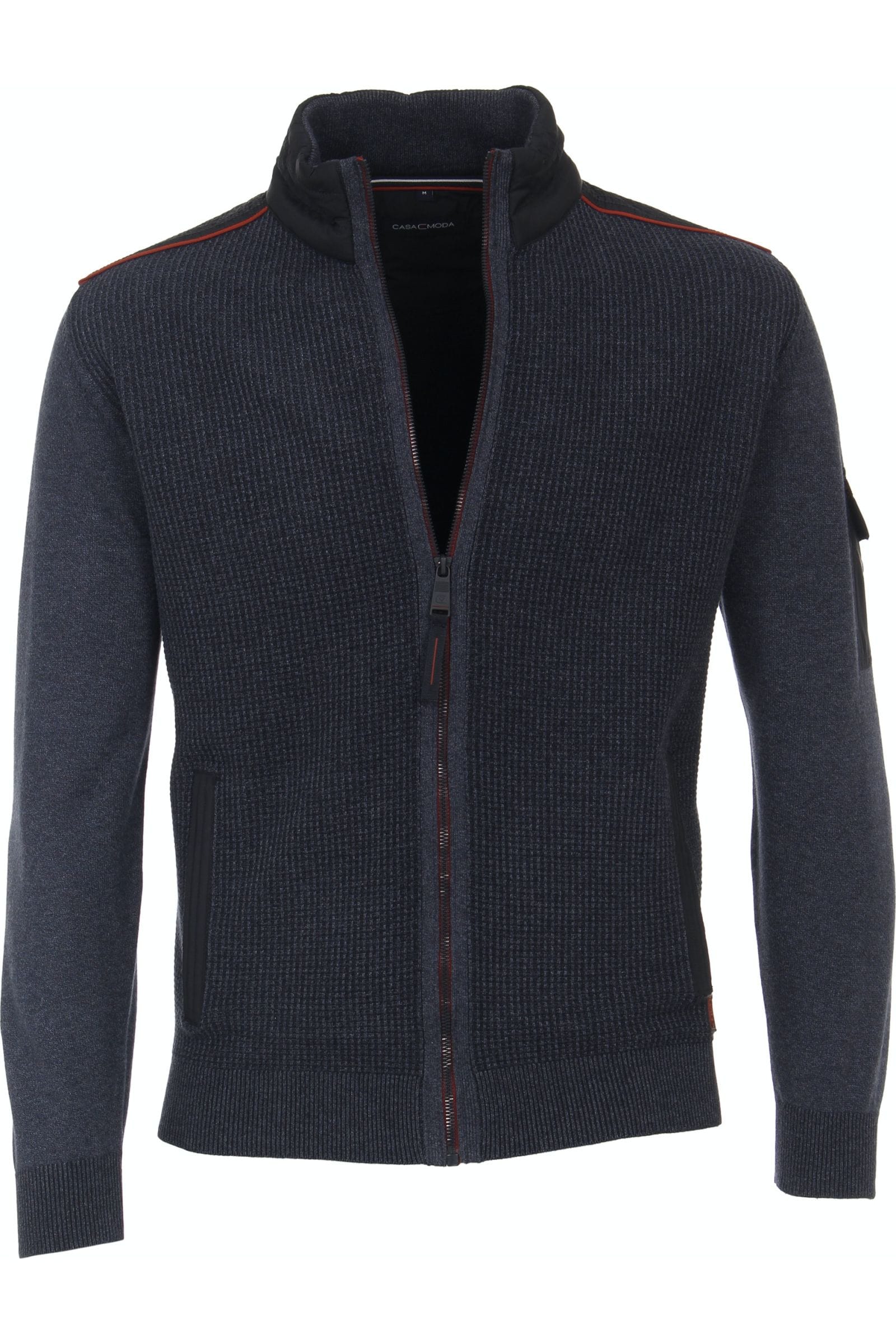 Casa Moda Regular Fit cardigan zip blue, One Colour | Hemden.de