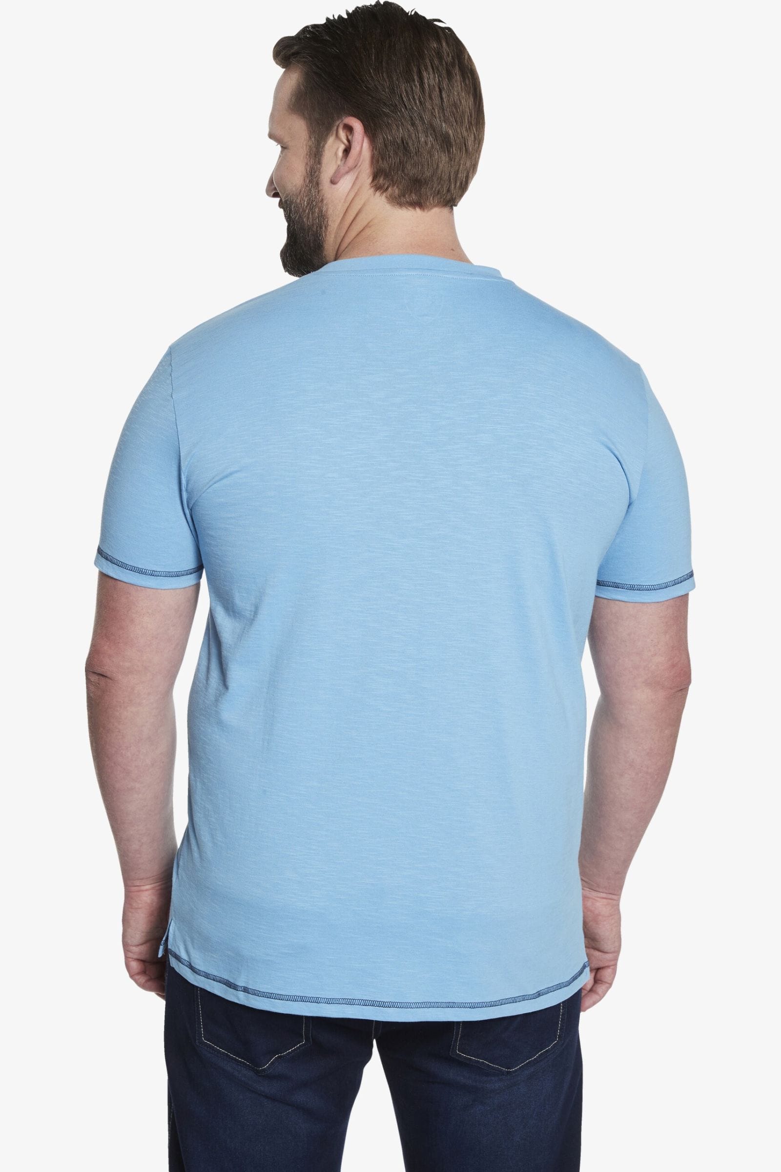 Charles Colby Comfort Fit t-shirt v-neck bright blue, One Colour ...