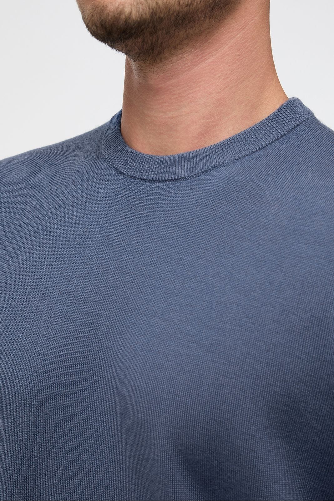 Eterna Regular Fit pullover round neck dark blue, One Colour | Hemden.de
