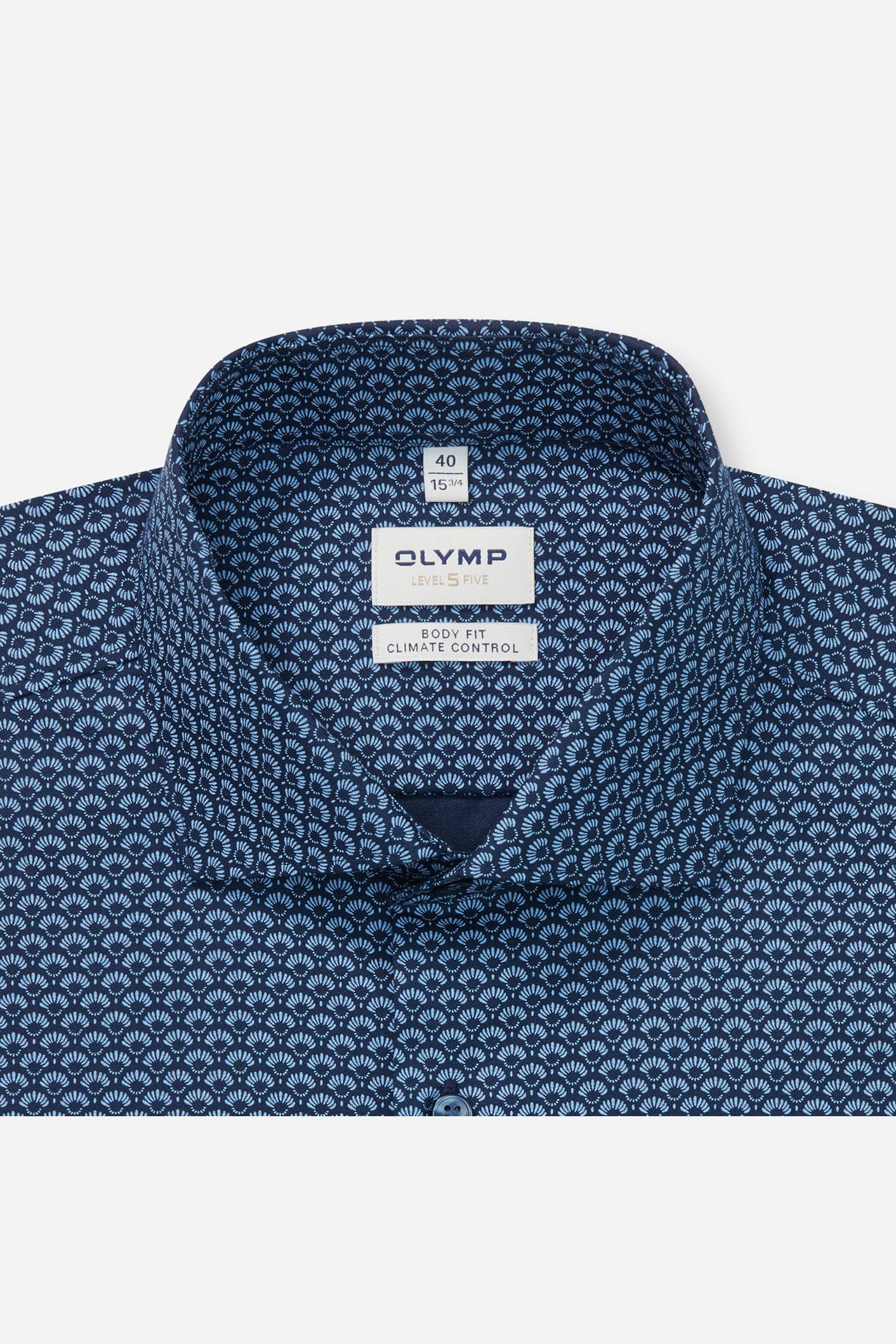 Olymp Level Five Performance Climate Control Body Fit marine, print ...