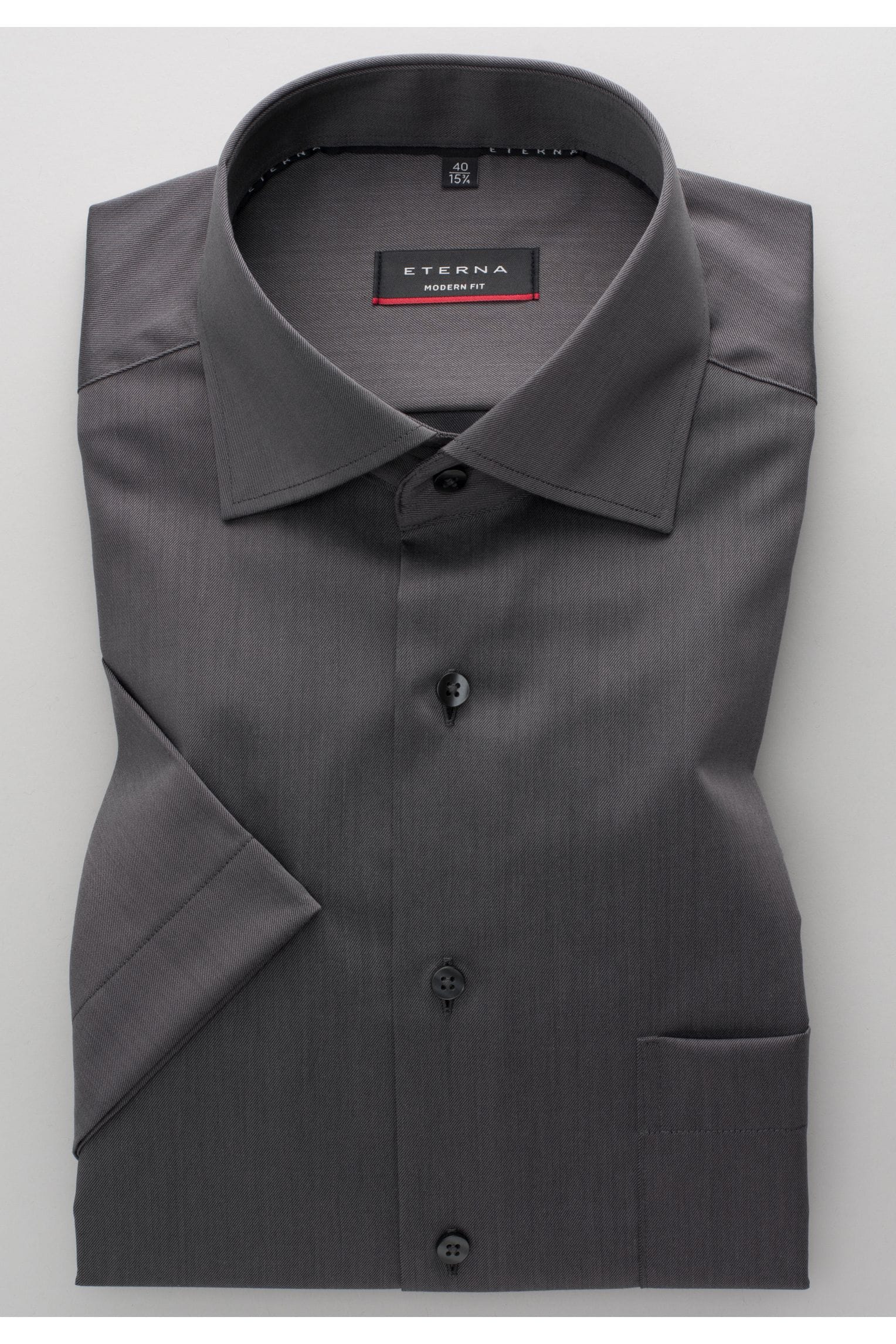 Eterna Modern Fit shirt steel grey, One Colour | Businesshemden.com