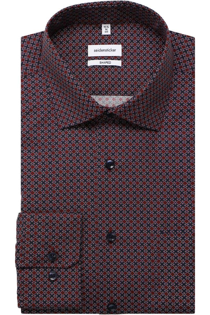 Hochwertiges Seidensticker Shaped Hemd in der Farbe dunkelrot ...