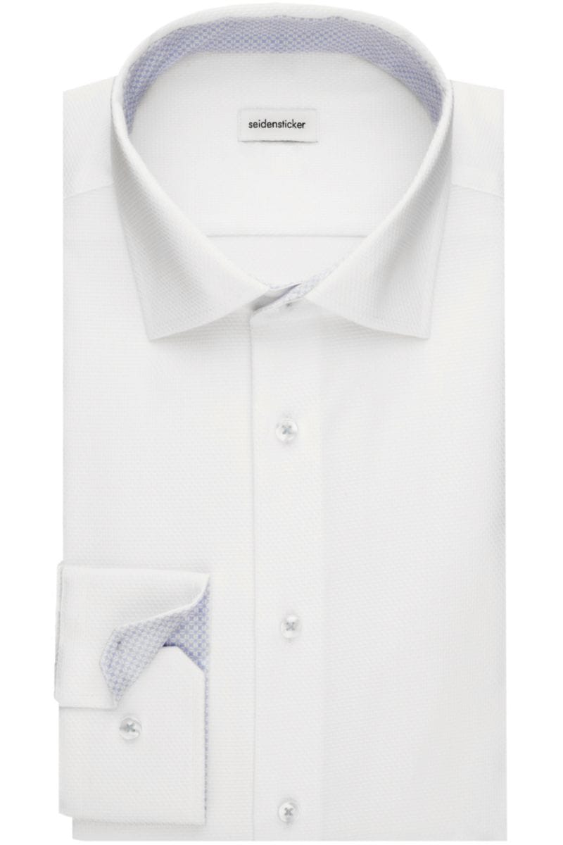 Seidensticker Shaped SMART ESSENTIALS shirt white, Patterned ...