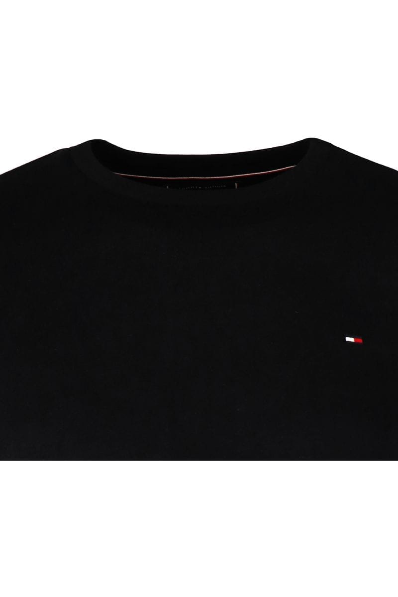 Tommy Hilfiger Regular Fit t-shirt round neck black, One Colour | Hemden.de