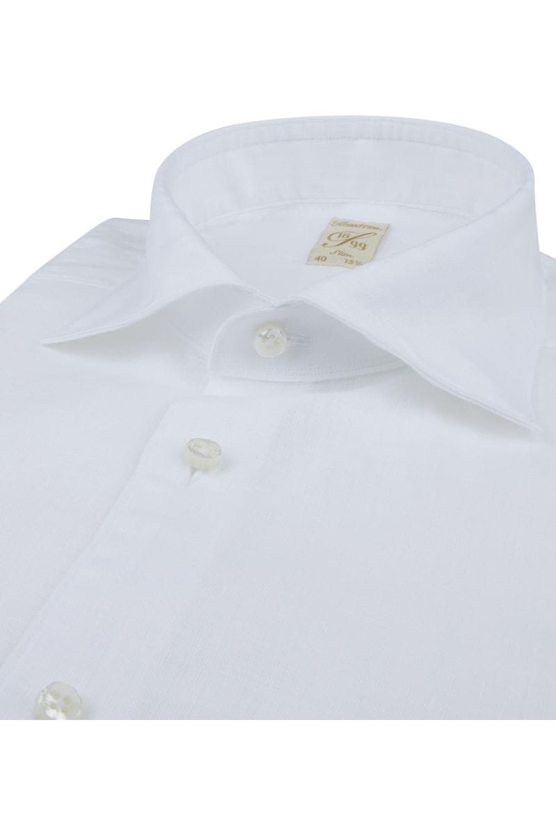 Stenströms 1899 Slimline linen shirt white, One Colour | Hemden.de