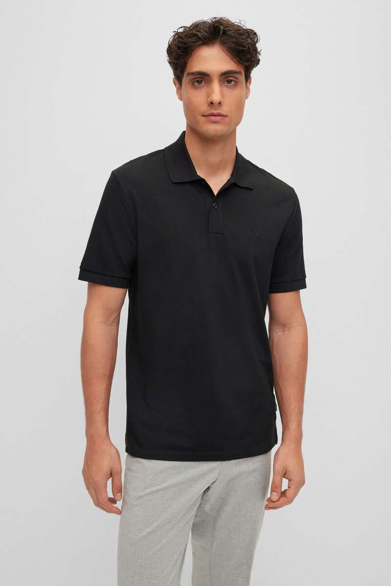 BOSS Regular Fit polo shirt black, One Colour | Businesshemden.com