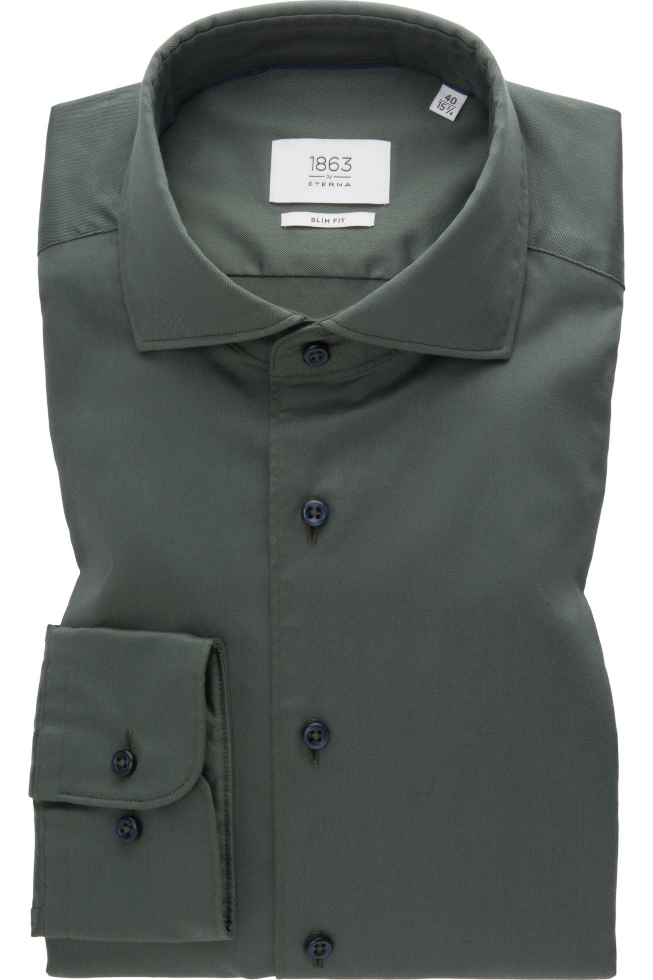 Eterna 1863 Slim Fit shirt green, One Colour | Businesshemden.com