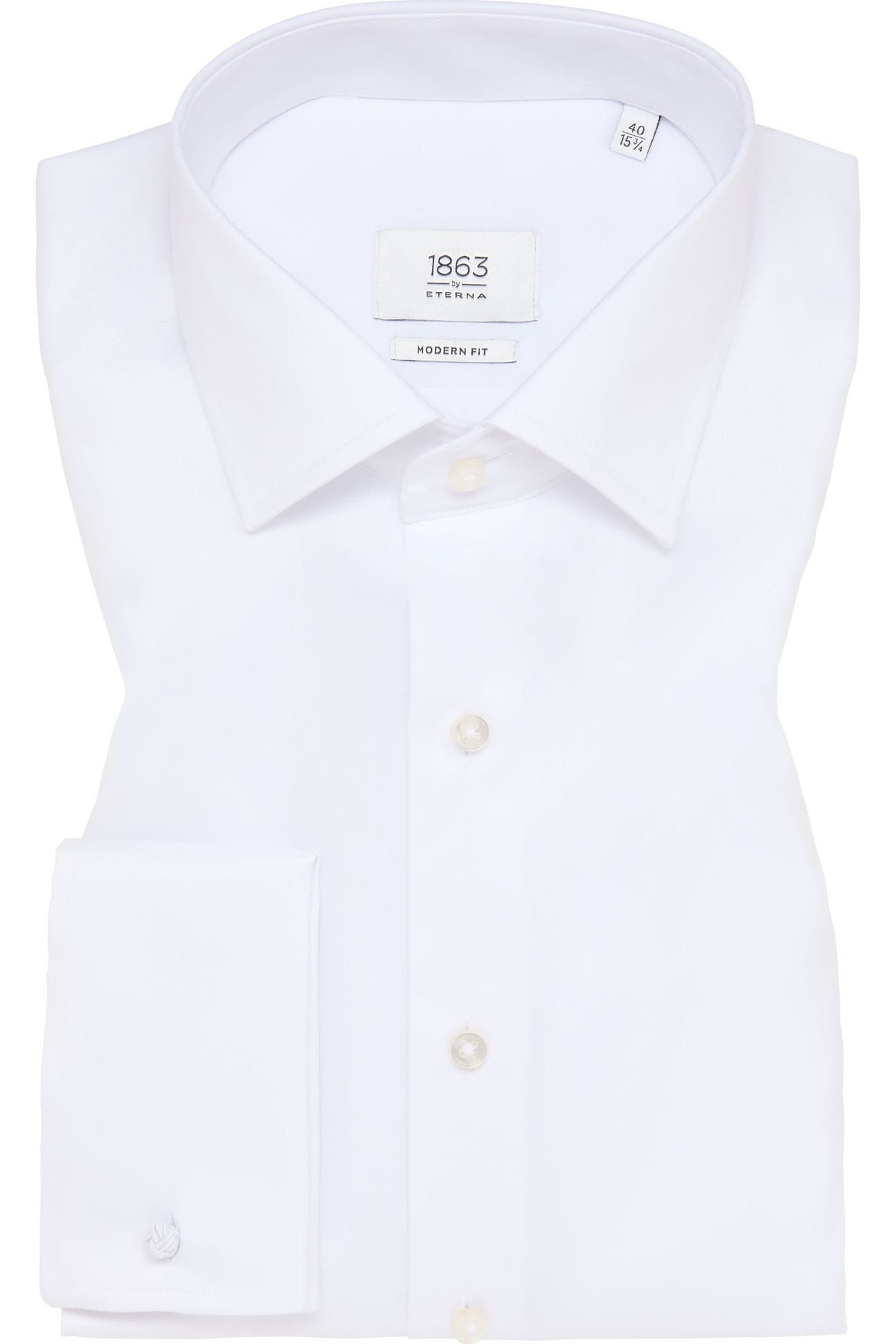 ETERNA 1863 Modern Fit Hemd weiss, Einfarbig | Businesshemden.com