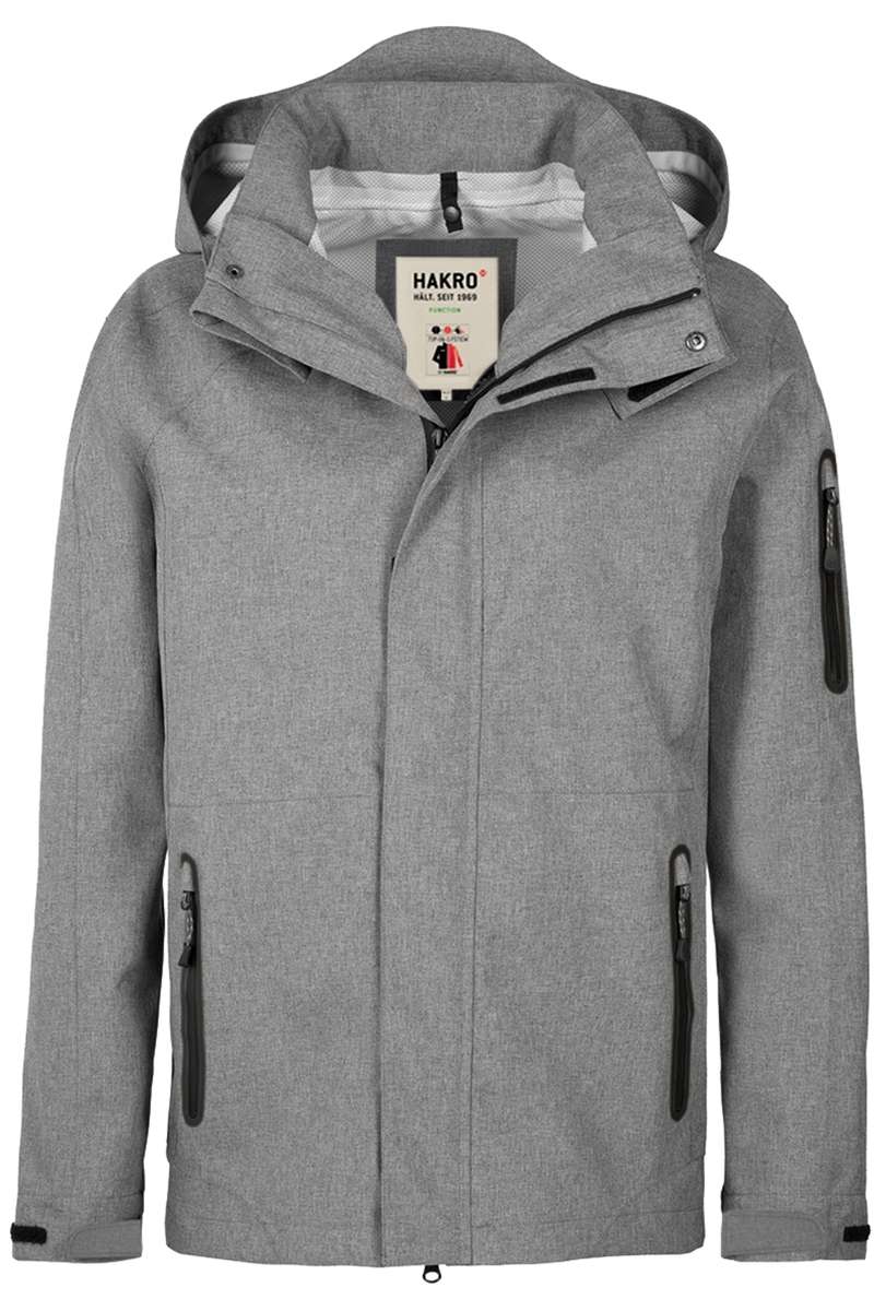 HAKRO 850 Regular Fit outdoor jacket hood stone | Businesshemden.com