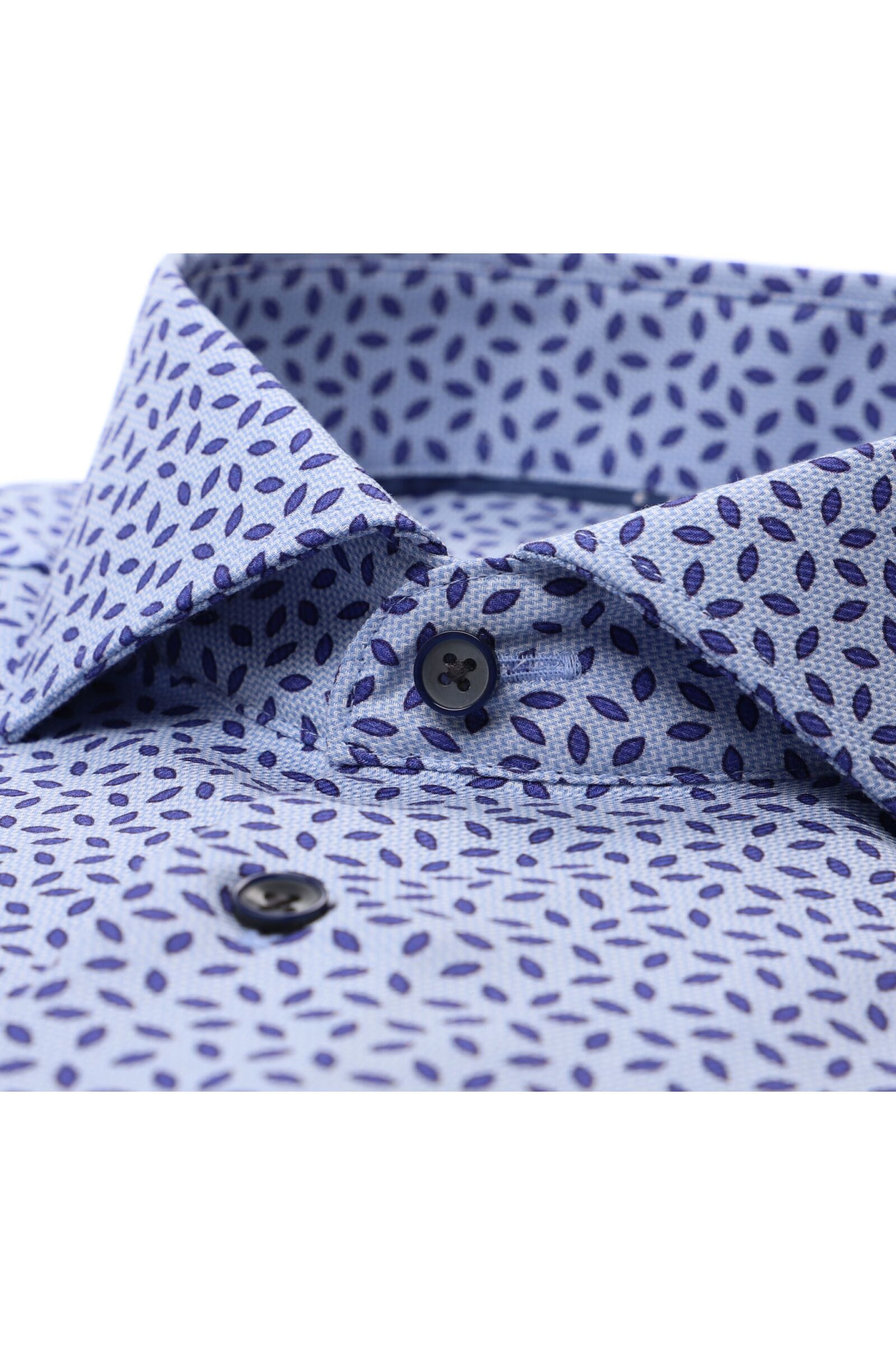 ETERNA Modern Fit Hemd mittelblau, Bedruckt | Hemden.de