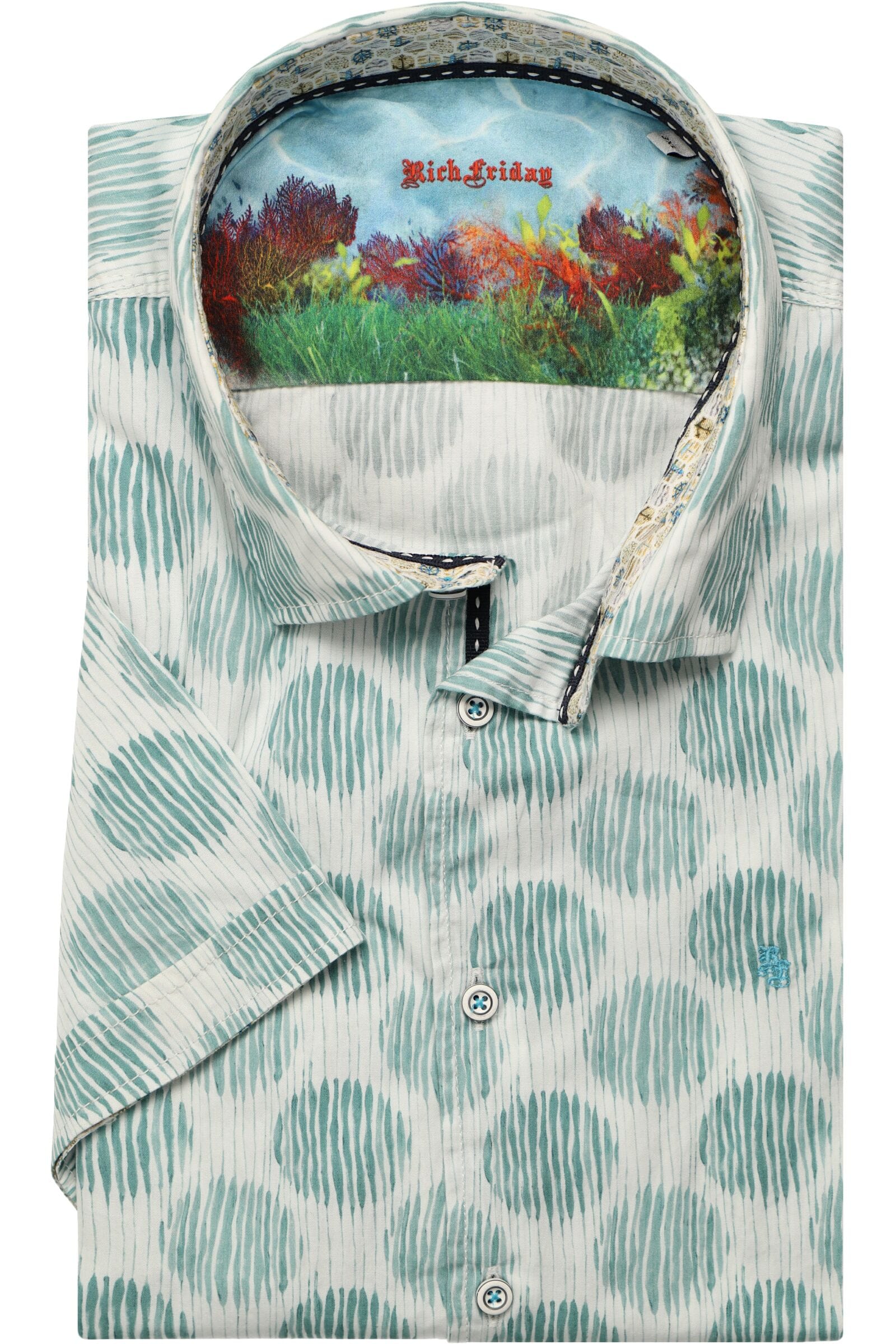 Rich Friday by Jupiter Regular Fit Hemd grün, Gemustert | Hemden.ch