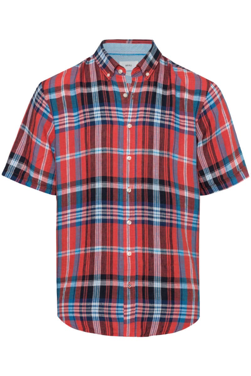 Brax Modern Fit shirt red, Chequered | Businesshemden.com