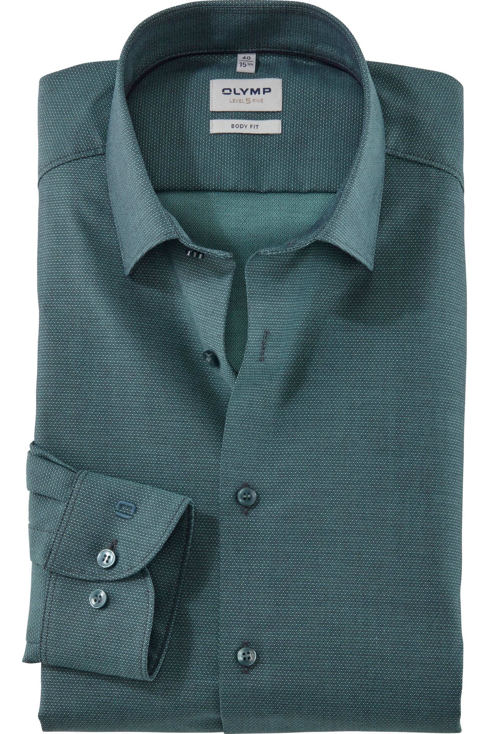Olymp Level Five Body Fit shirt mint, One Colour | Businesshemden.com