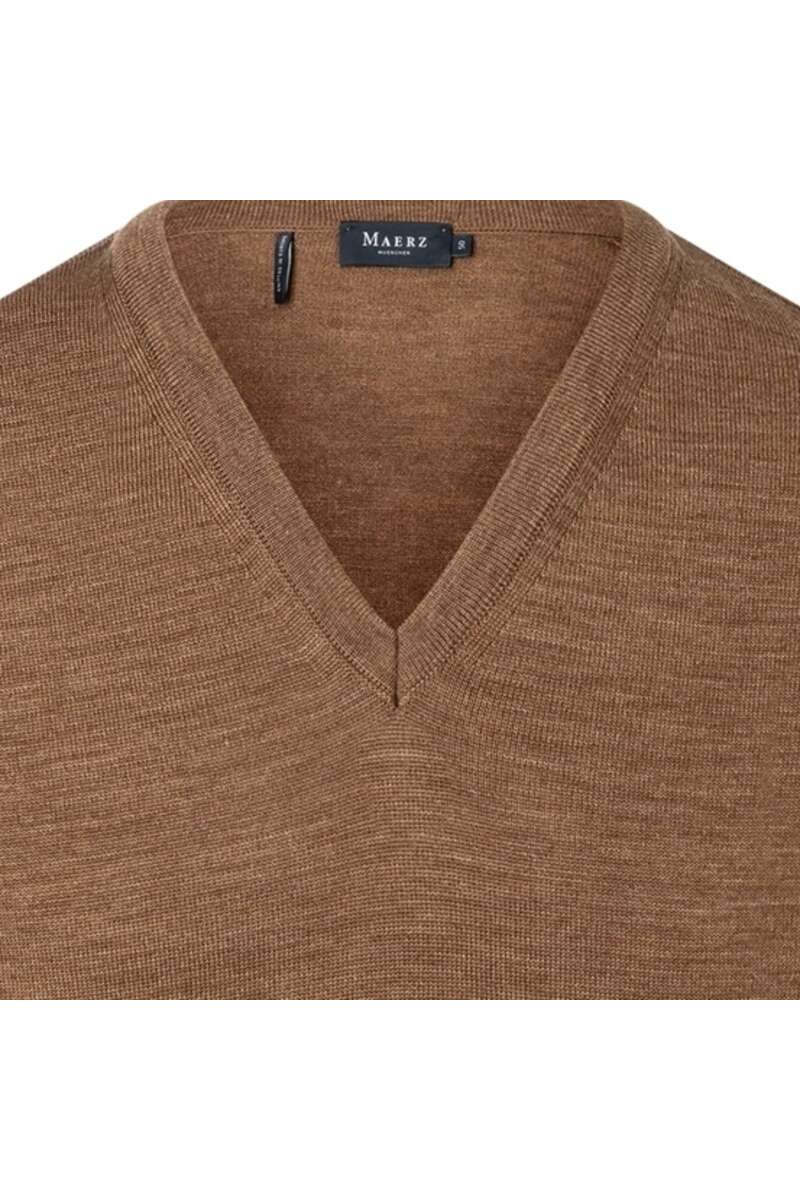 MAERZ Superwash Classic Fit Herren Pullunder V-Ausschnitt teddy | Businesshemden.com