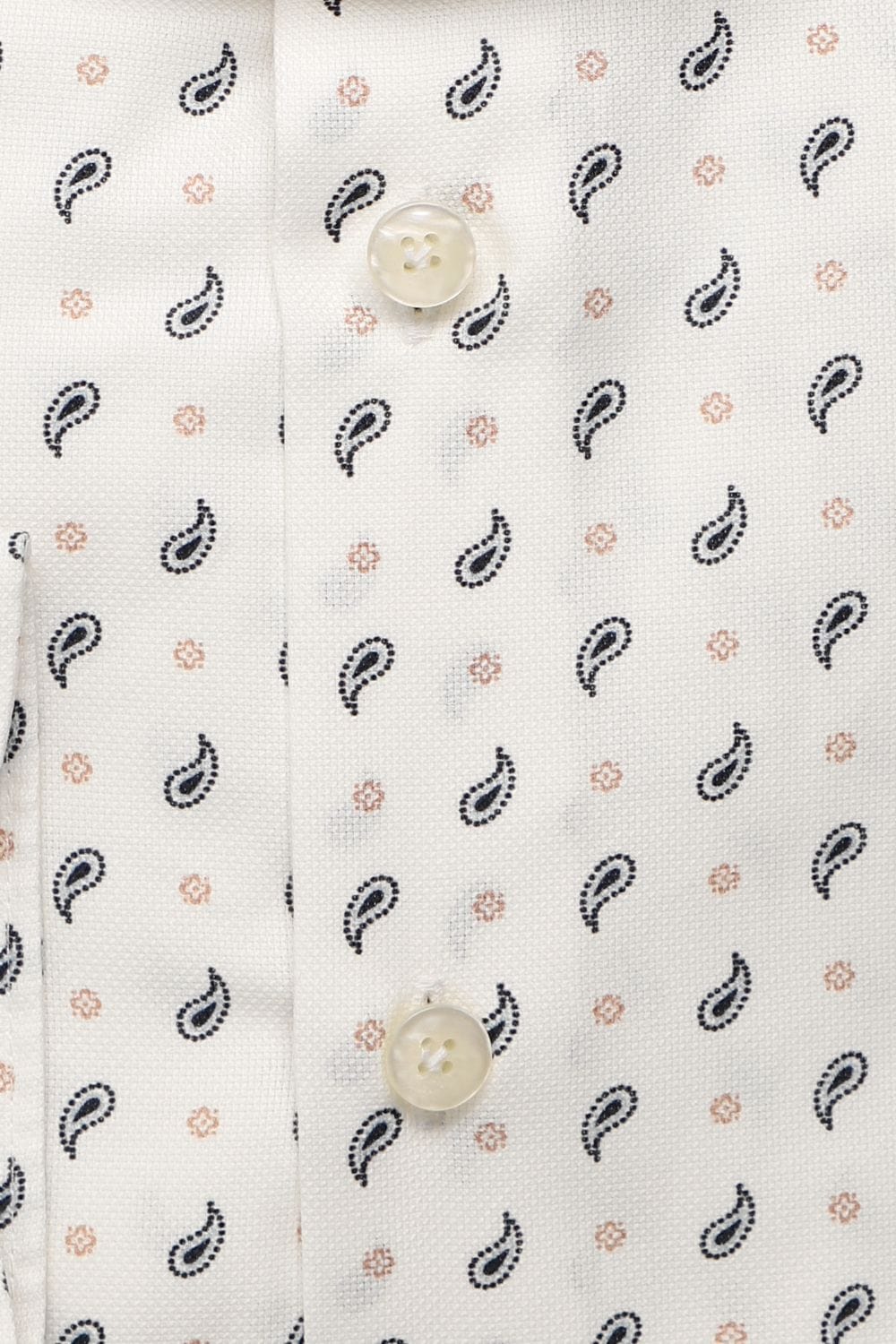 John Miller Tailored Fit Leinenhemd weiss, Gemustert | Hemden.de