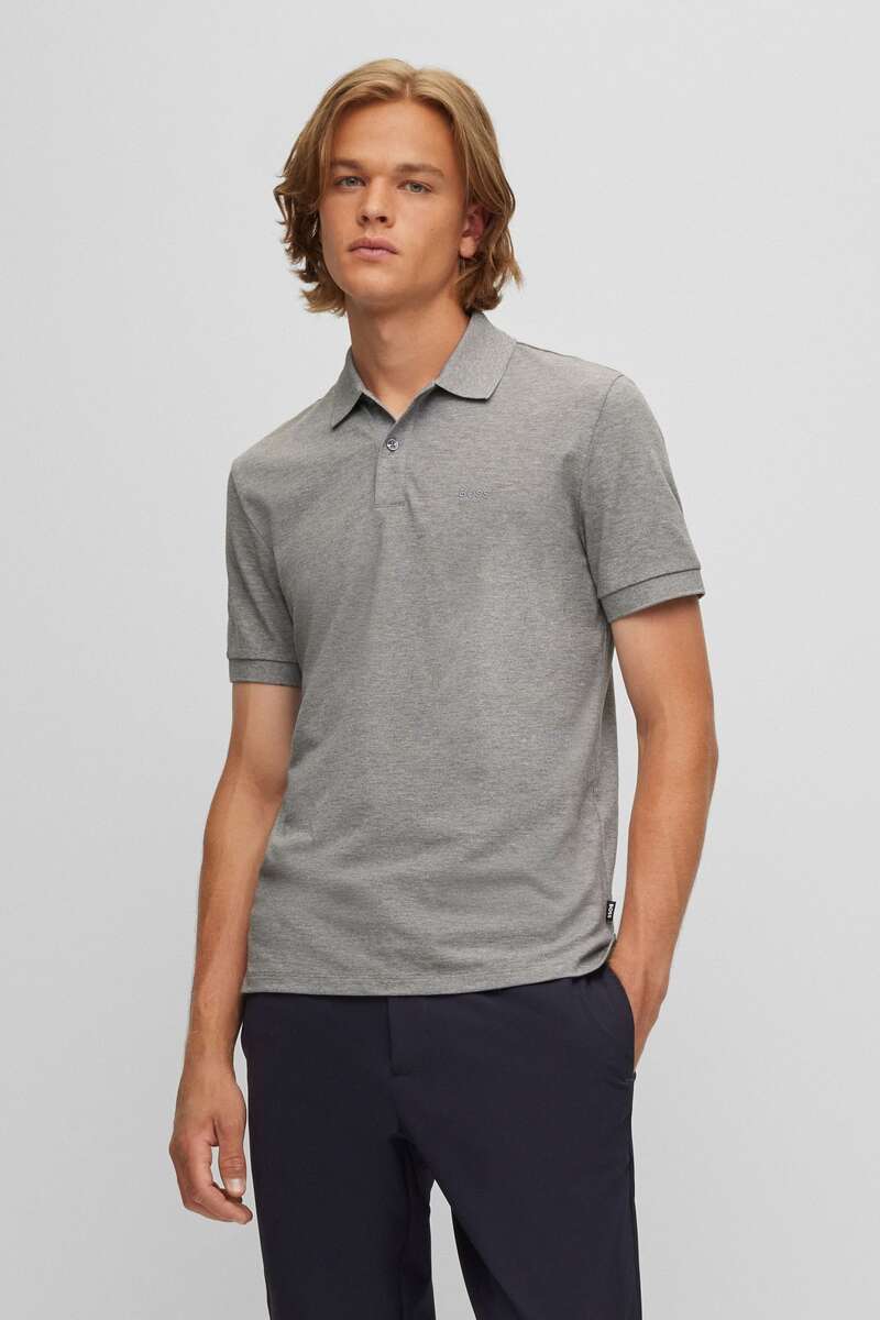 BOSS Regular Fit polo shirt silver, One Colour | Hemden.de