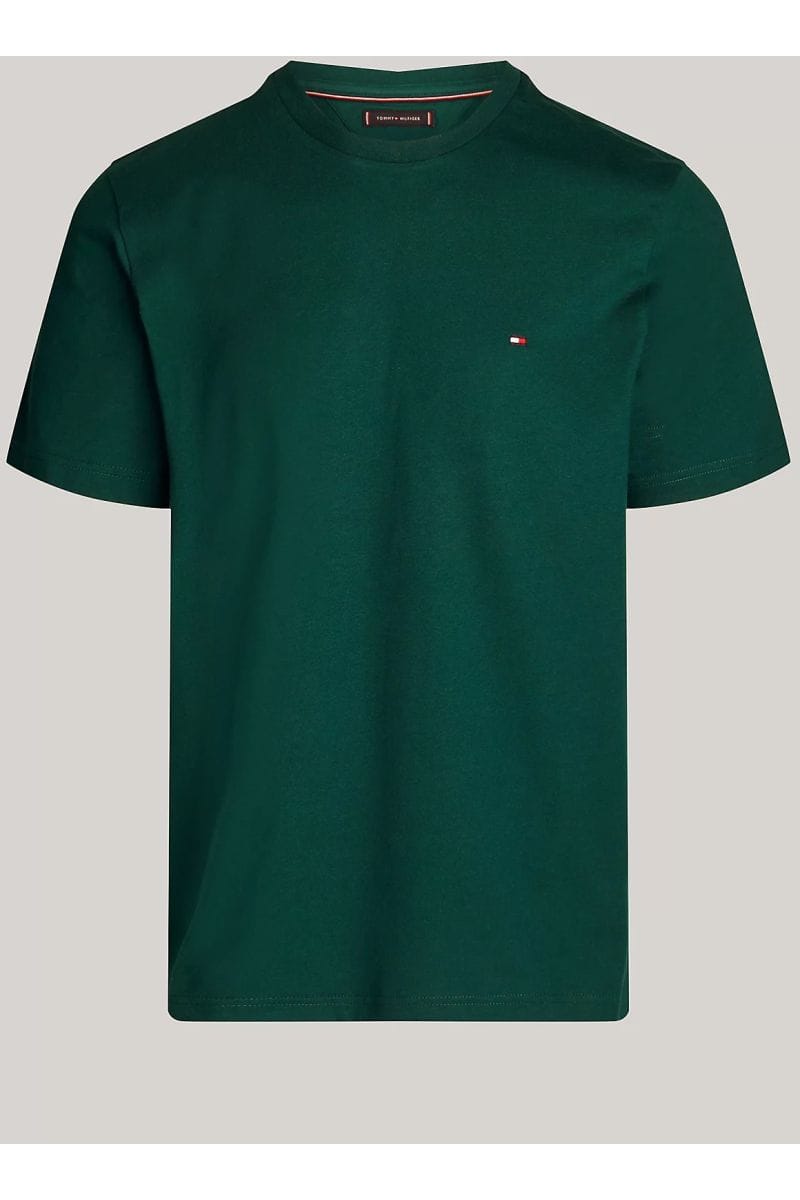 Tommy Hilfiger Regular Fit t-shirt round neck green, One Colour | Hemden.de