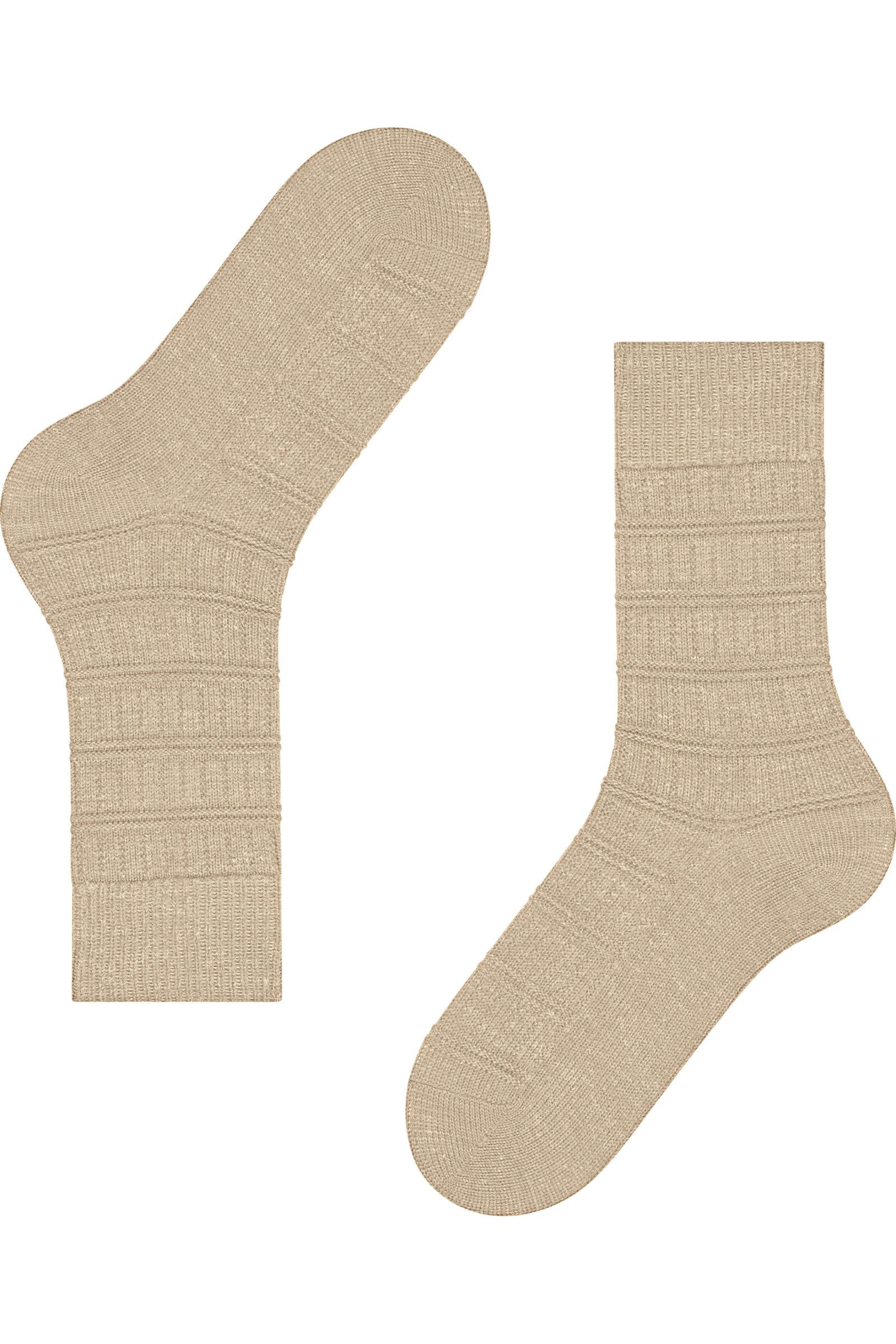 FALKE Chaussettes Link Attire Pierre de sable, Rayé | Overhemden.com FR-BE