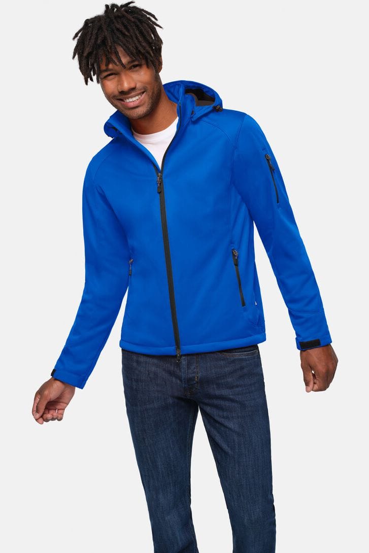 HAKRO 848 Regular Fit softshellj acket zip royal | Hemden.de