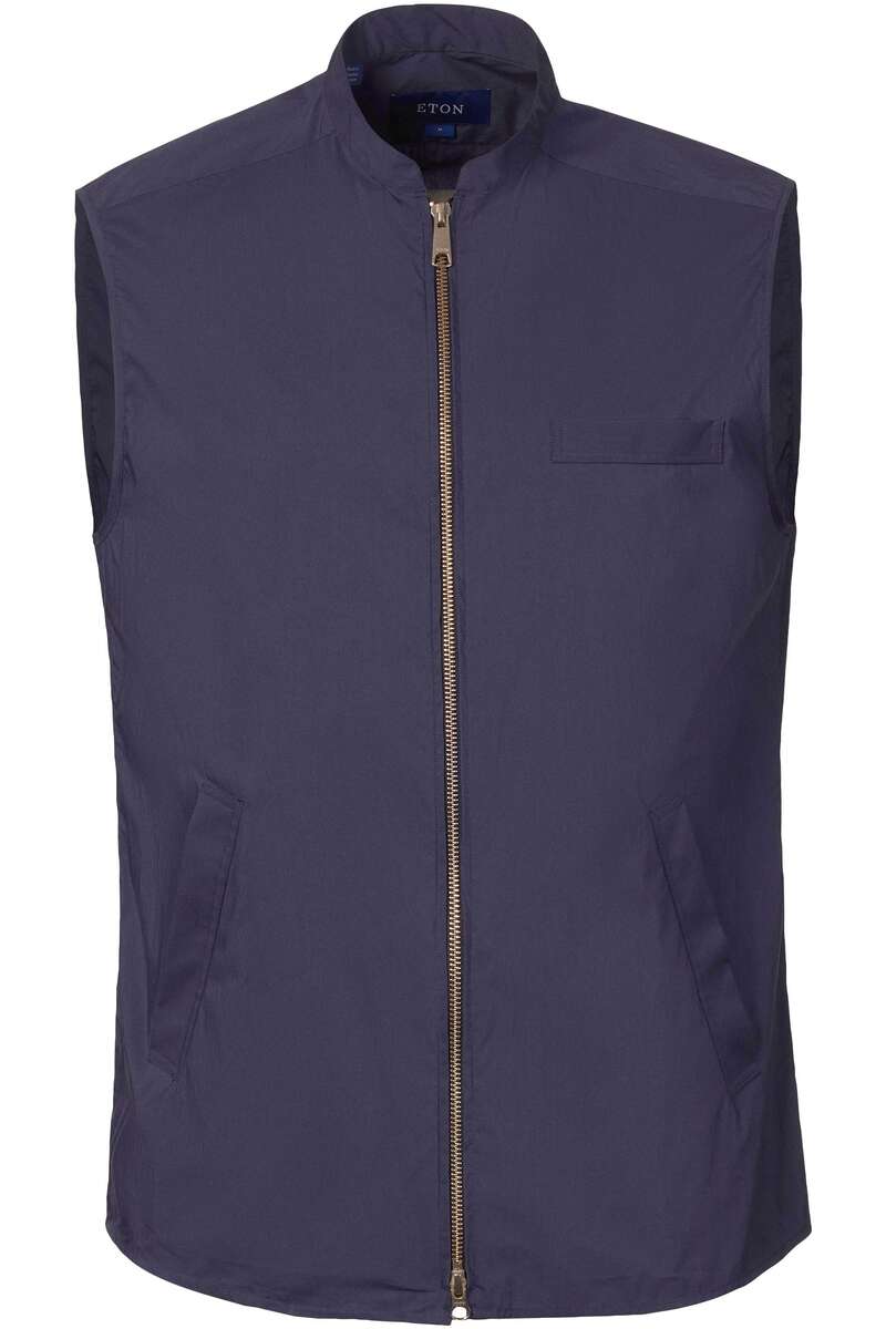 Hochwertige ETON Regular Fit Weste mit Zip in der Farbe navy, einfarbig ...