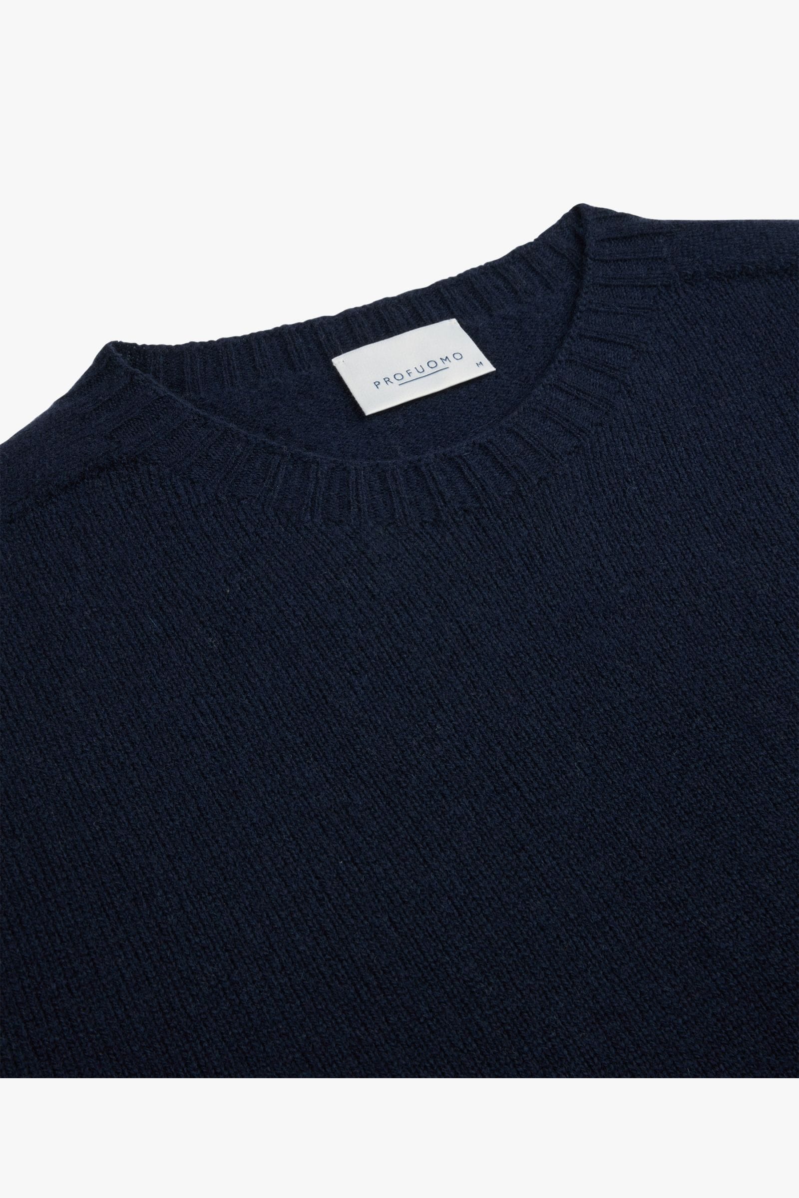 Profuomo Regular Fit Trui ronde hals donkerblauw, Effen | Overhemden.com