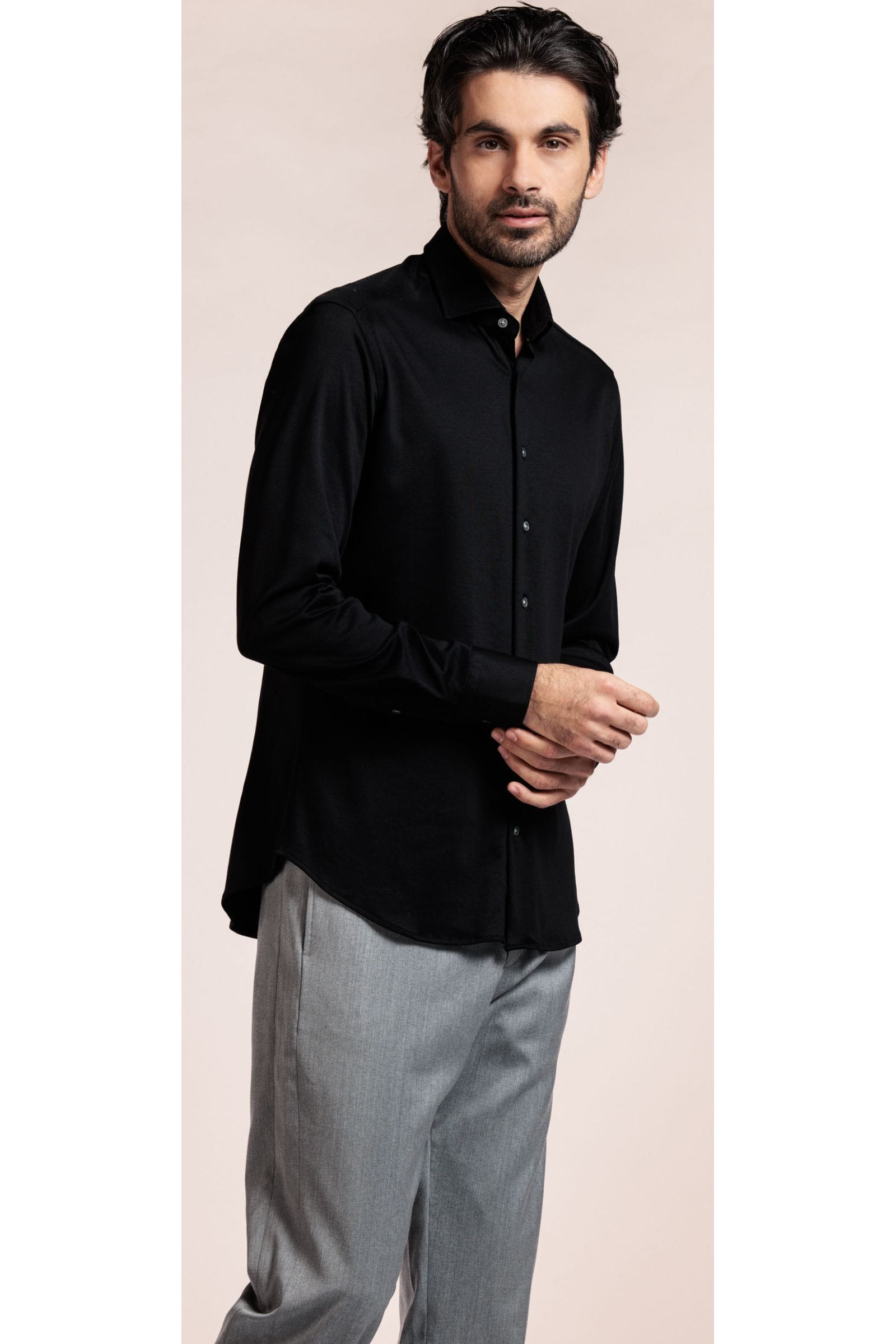 Thomas Maine Roma Tailored Fit shirt black, One Colour | Hemden.de