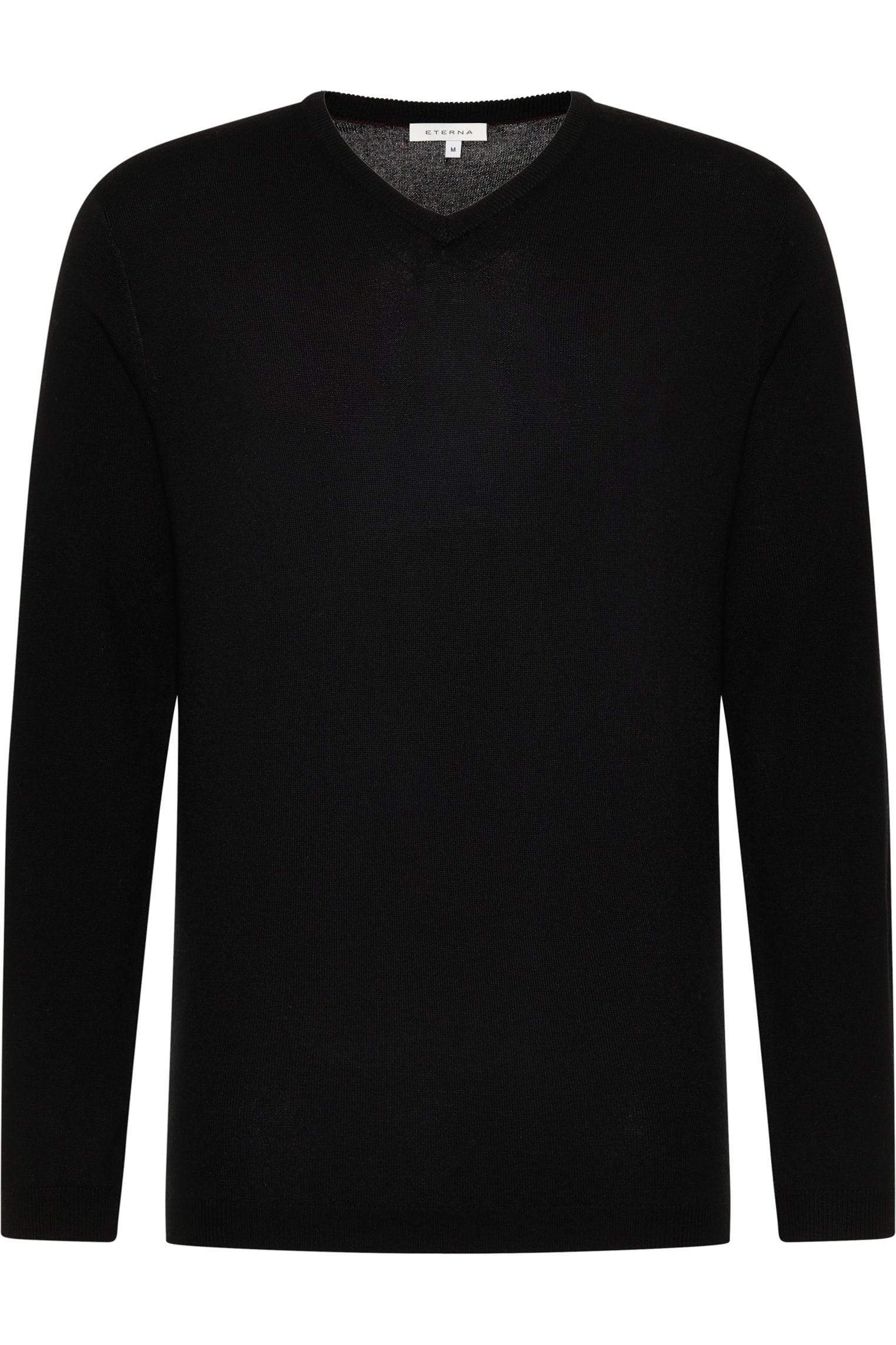 ETERNA Regular Fit Pull-over noir, Unicolore | Overhemden.com FR-BE