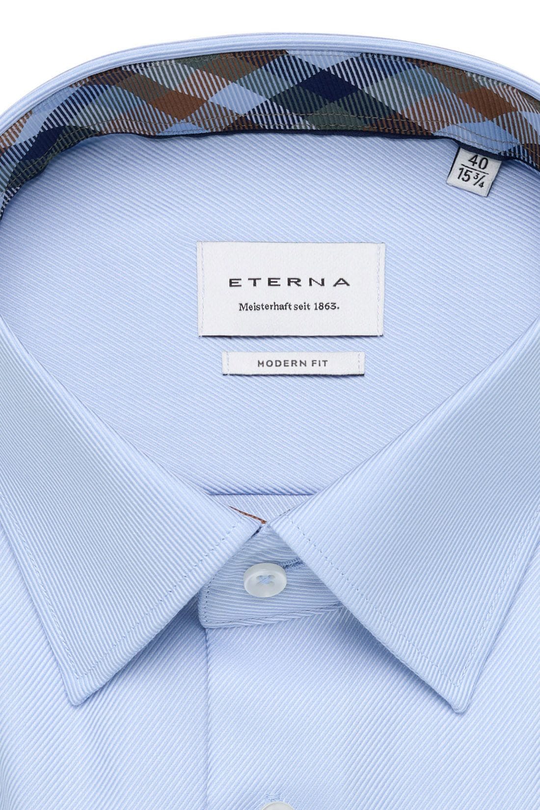 Eterna Modern Fit shirt sky blue, faux-uni | Hemden.de