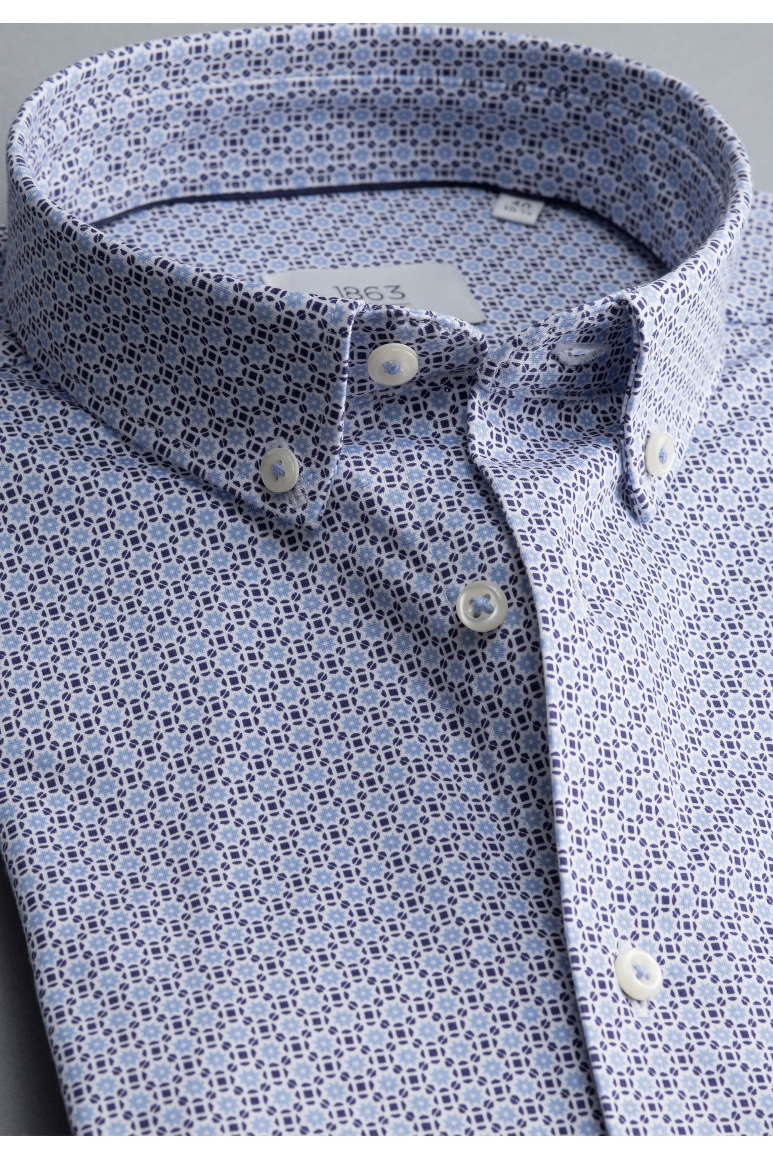 Eterna 1863 Slim Fit jersey shirt marine, print | Hemden.de