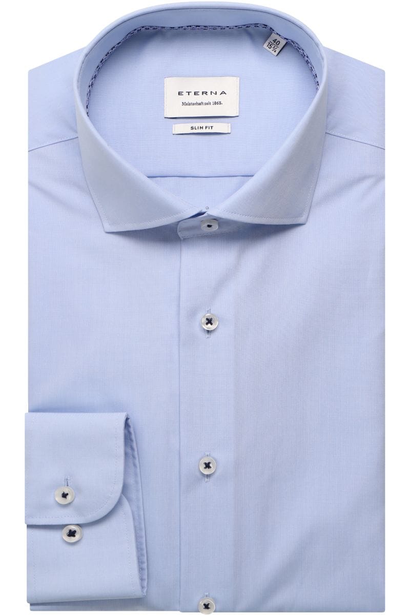 Eterna Slim Fit shirt bright blue, One Colour | Hemden.de