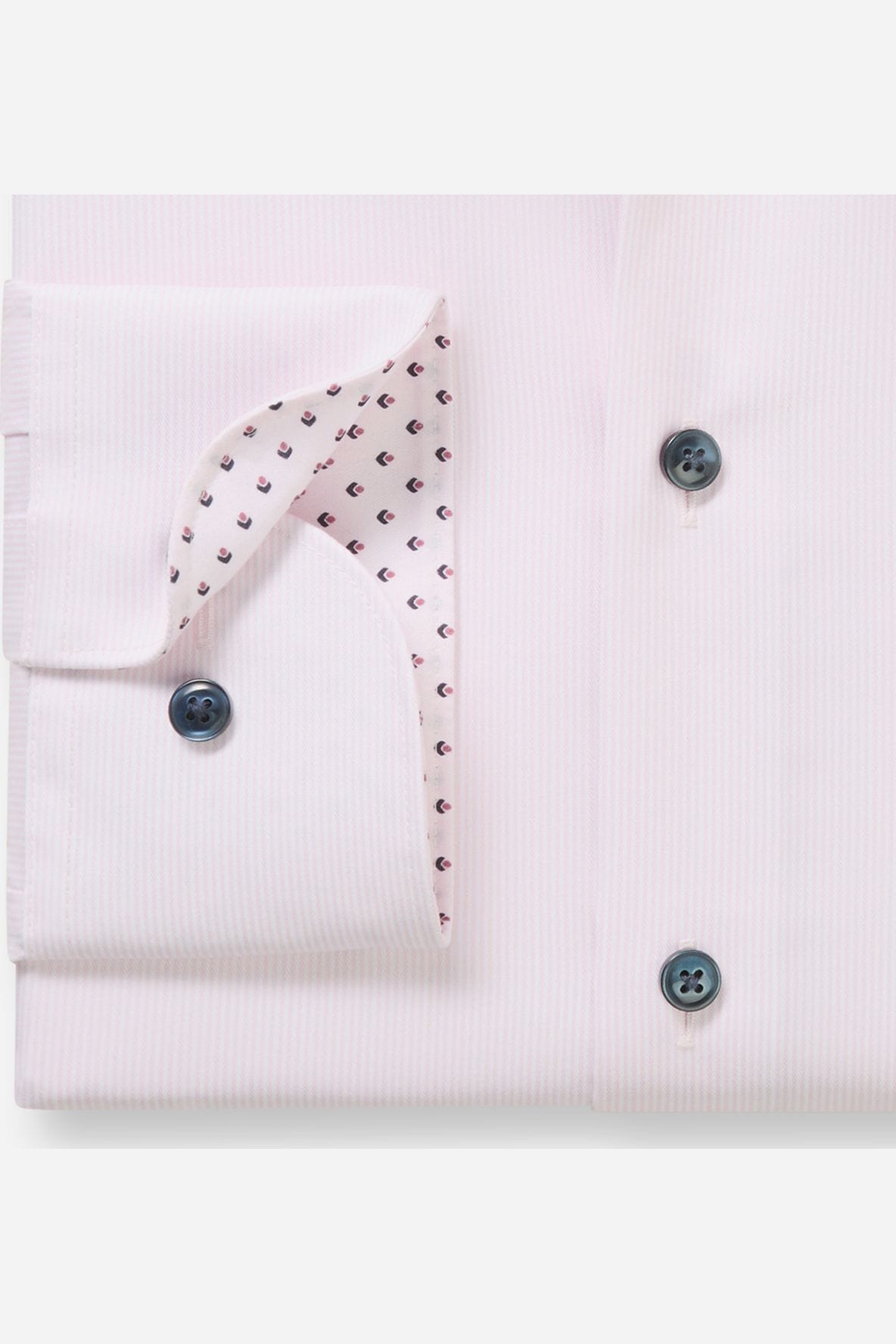 OLYMP Luxor Modern Fit Chemise rose, Rayé | Overhemden.com FR-BE