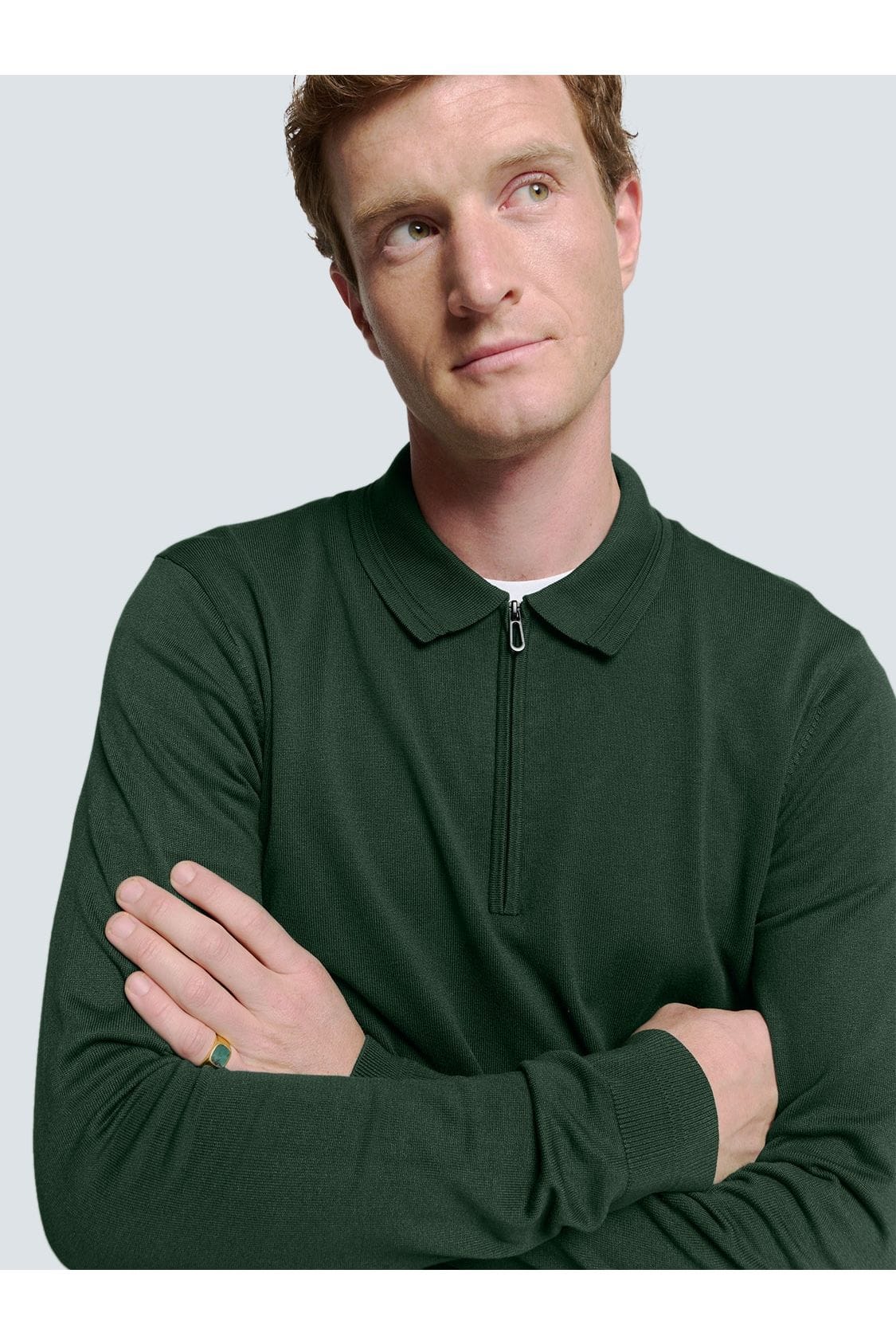 No Excess Regular Fit polo shirt Dark Green, One Colour | Hemden.de
