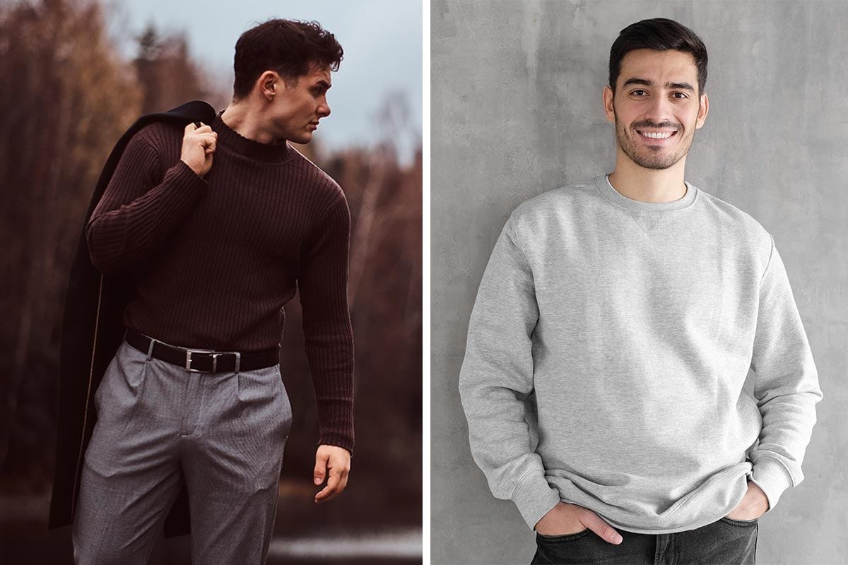 Difference between sweater and sweatshirt | Shirt guide