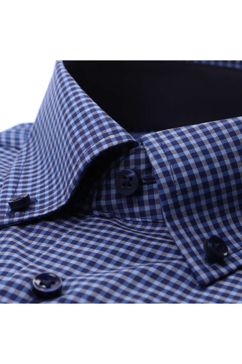 ETERNA Comfort Fit Hemd dunkelblau/blau, Kariert | Businesshemden.com