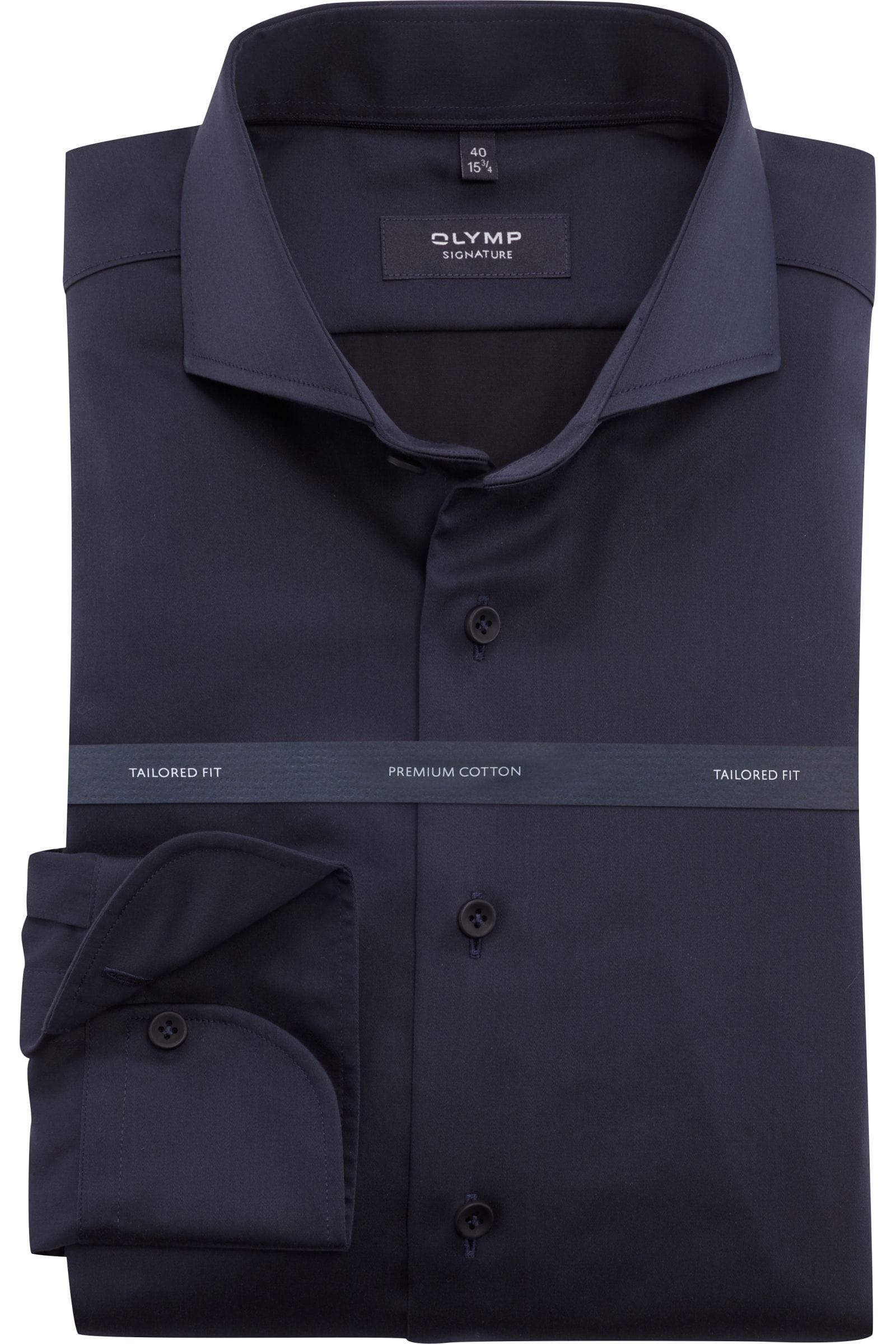 OLYMP SIGNATURE Tailored Fit shirt blue, One Colour | Businesshemden.com