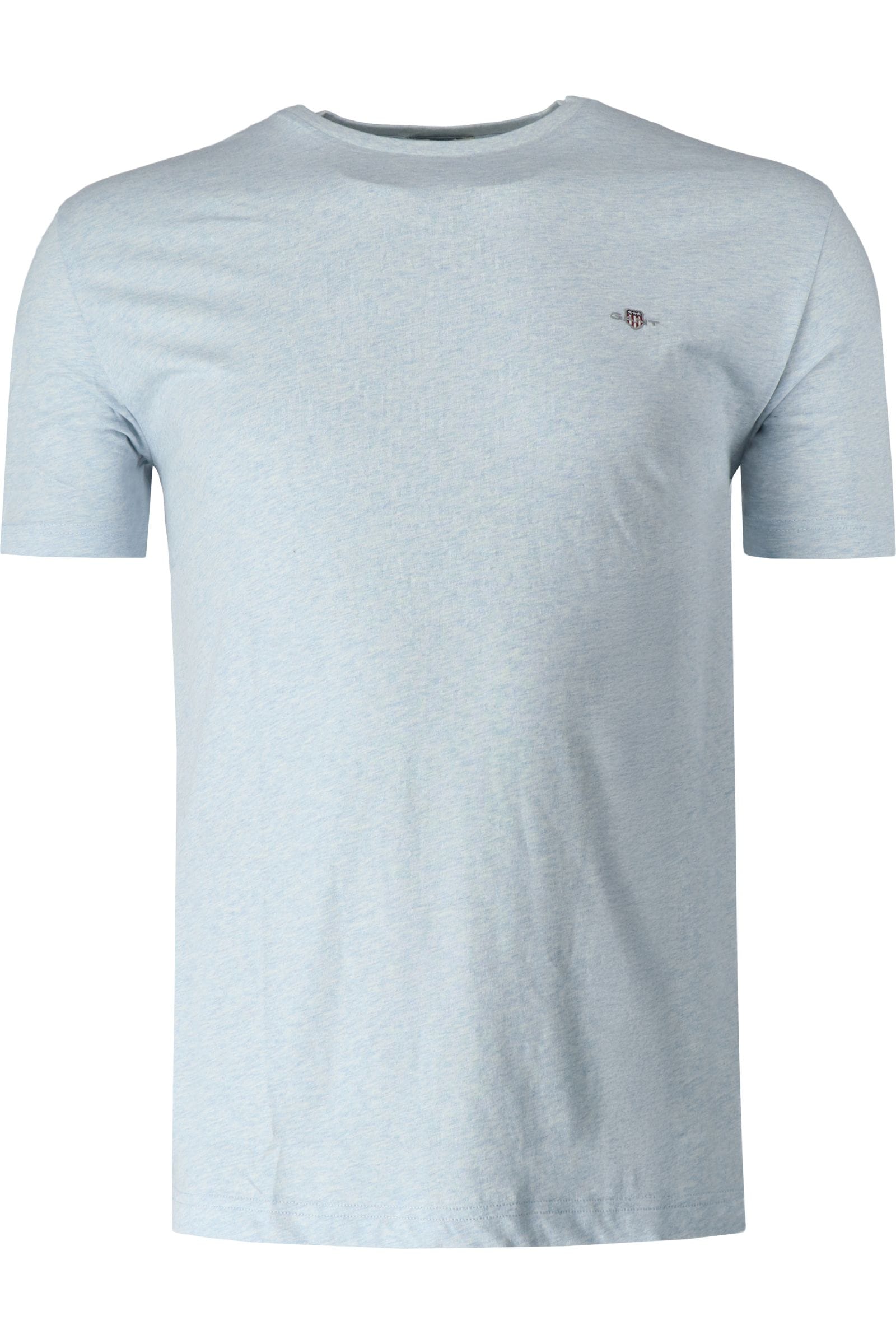 GANT Shield Regular Fit T-Shirt Rundhals Ice Blue, Melange | Hemden.de