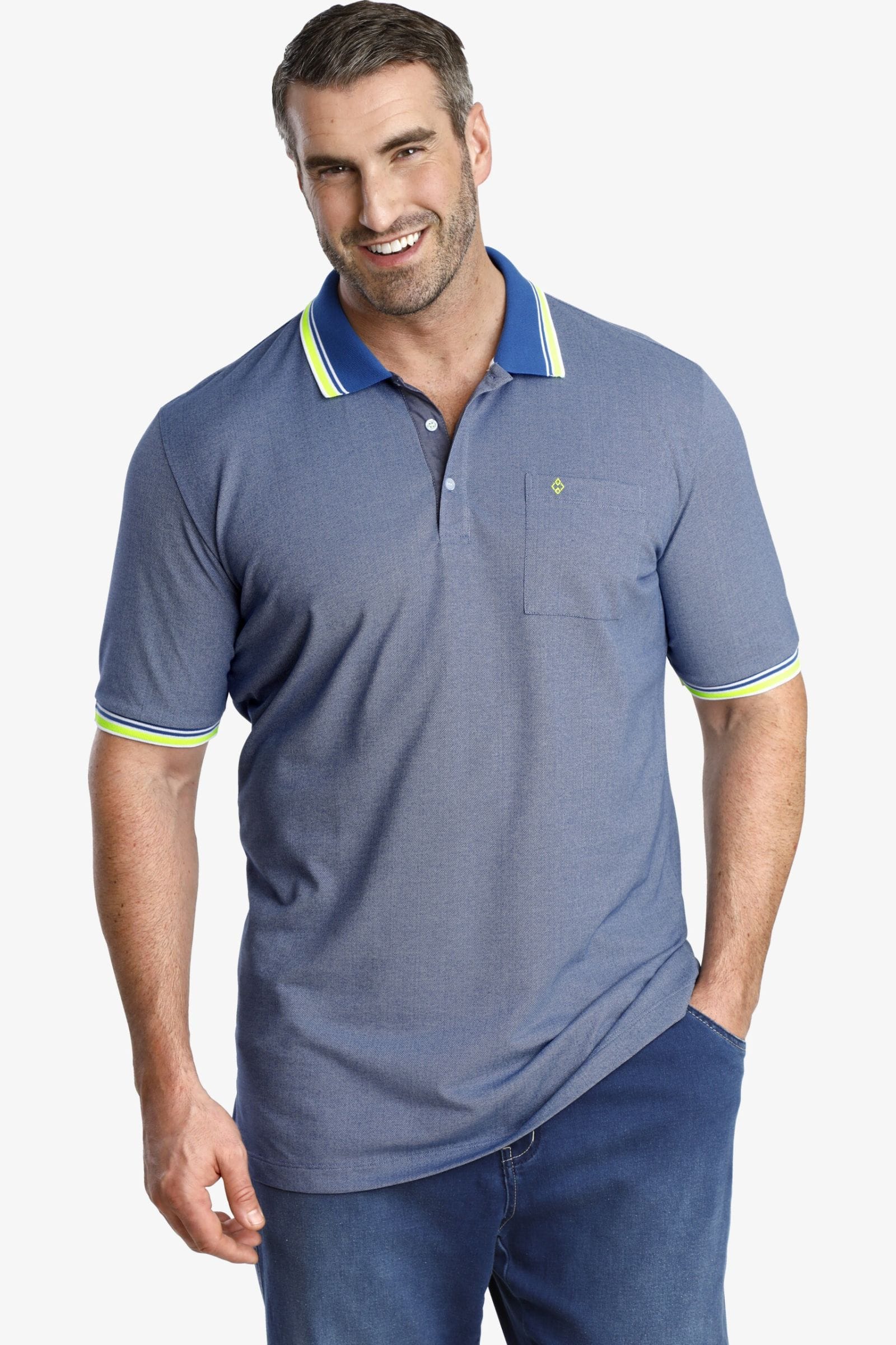 Charles Colby Comfort Fit polo shirt blue, One Colour | Businesshemden.com