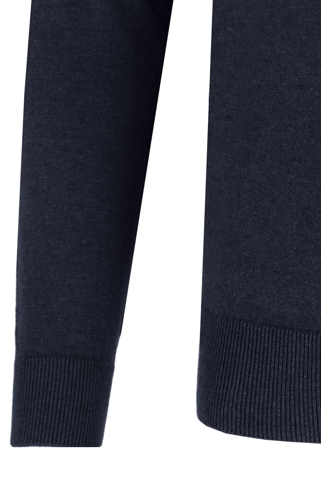 ETERNA Regular Fit Pullover V-Ausschnitt marine, Einfarbig ...